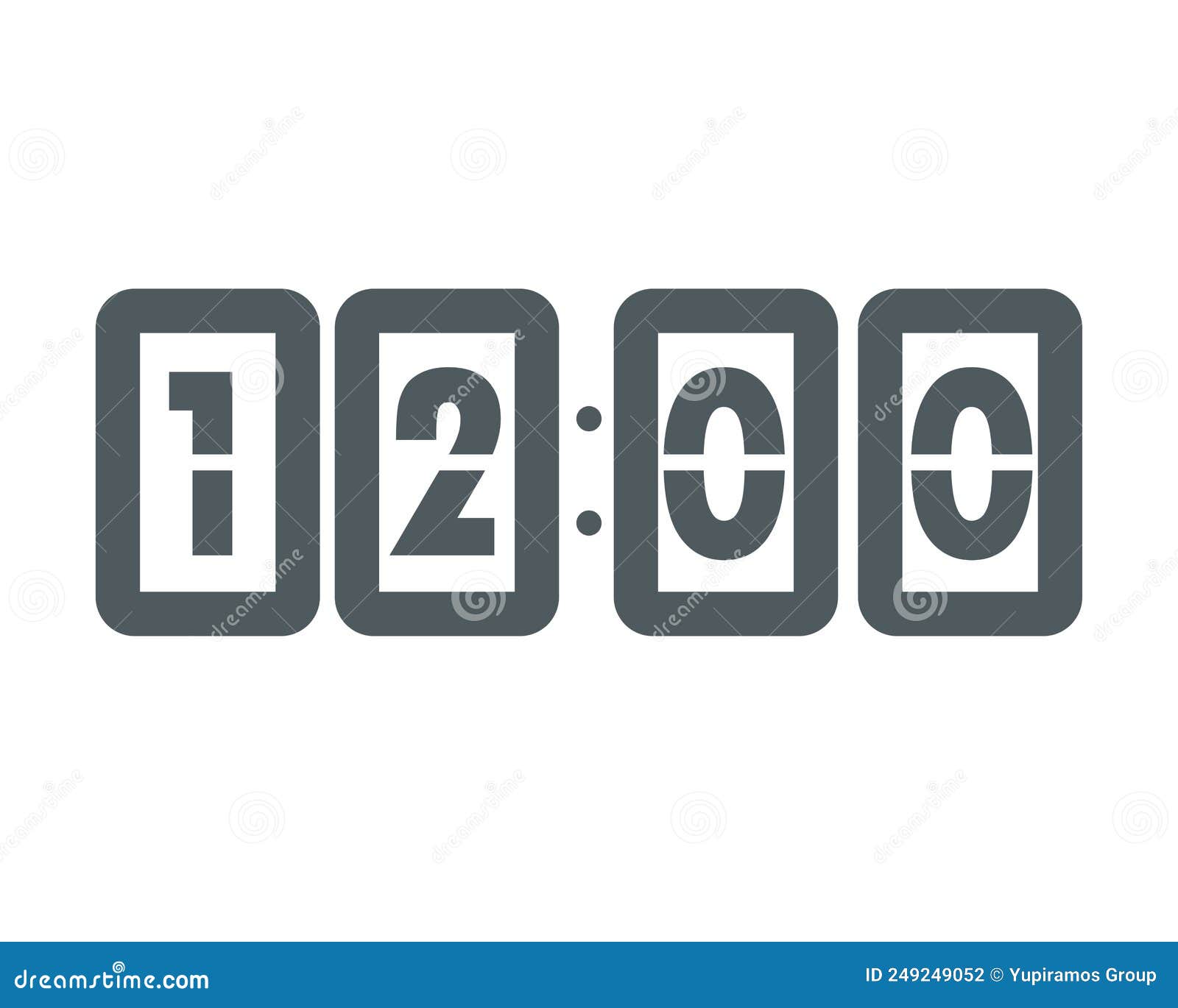 Digital clock time stock vector. Illustration of alarm - 249249052