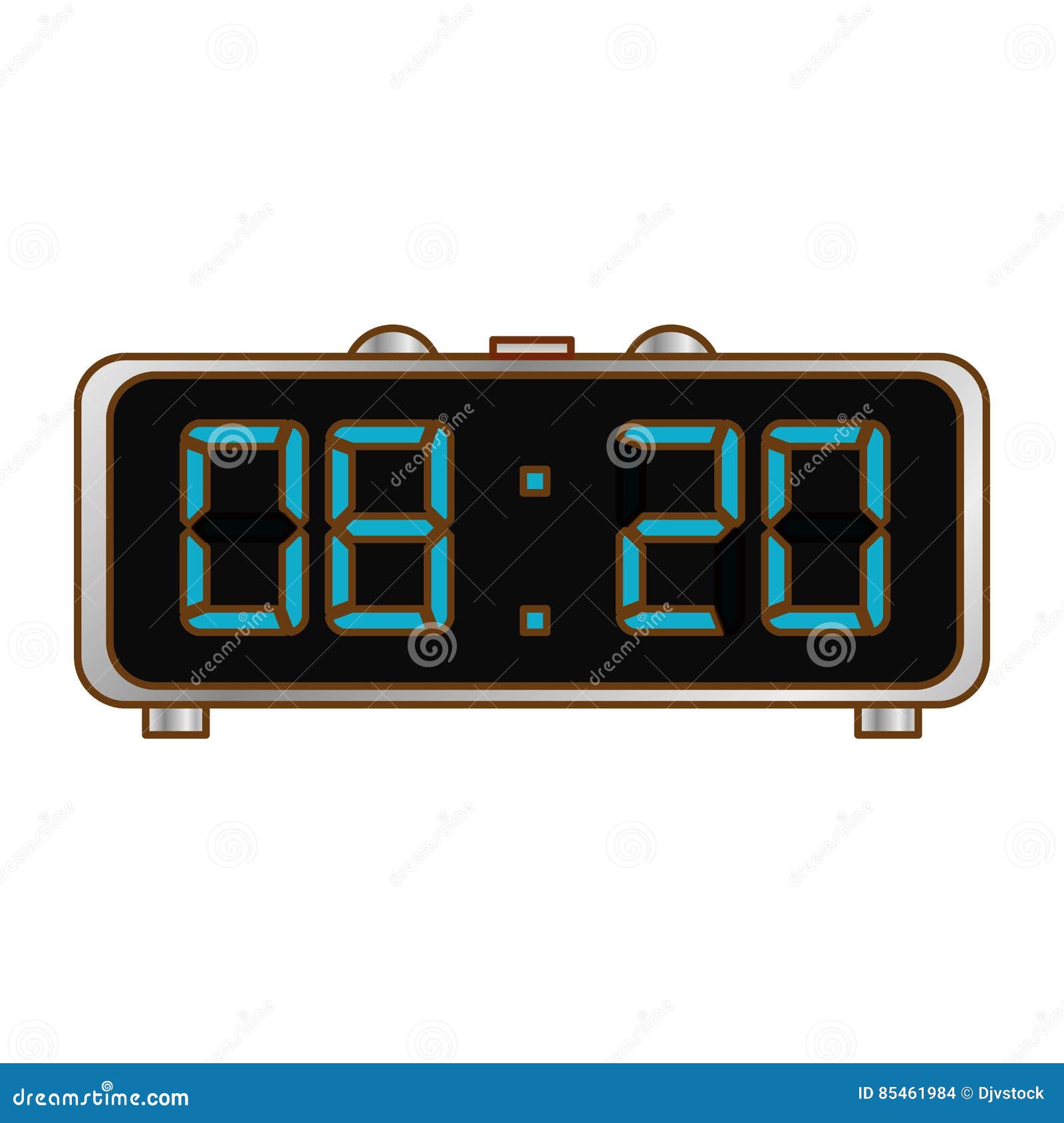 Digital Clock and Timer Icon Design Stock Illustration - Illustration ...
