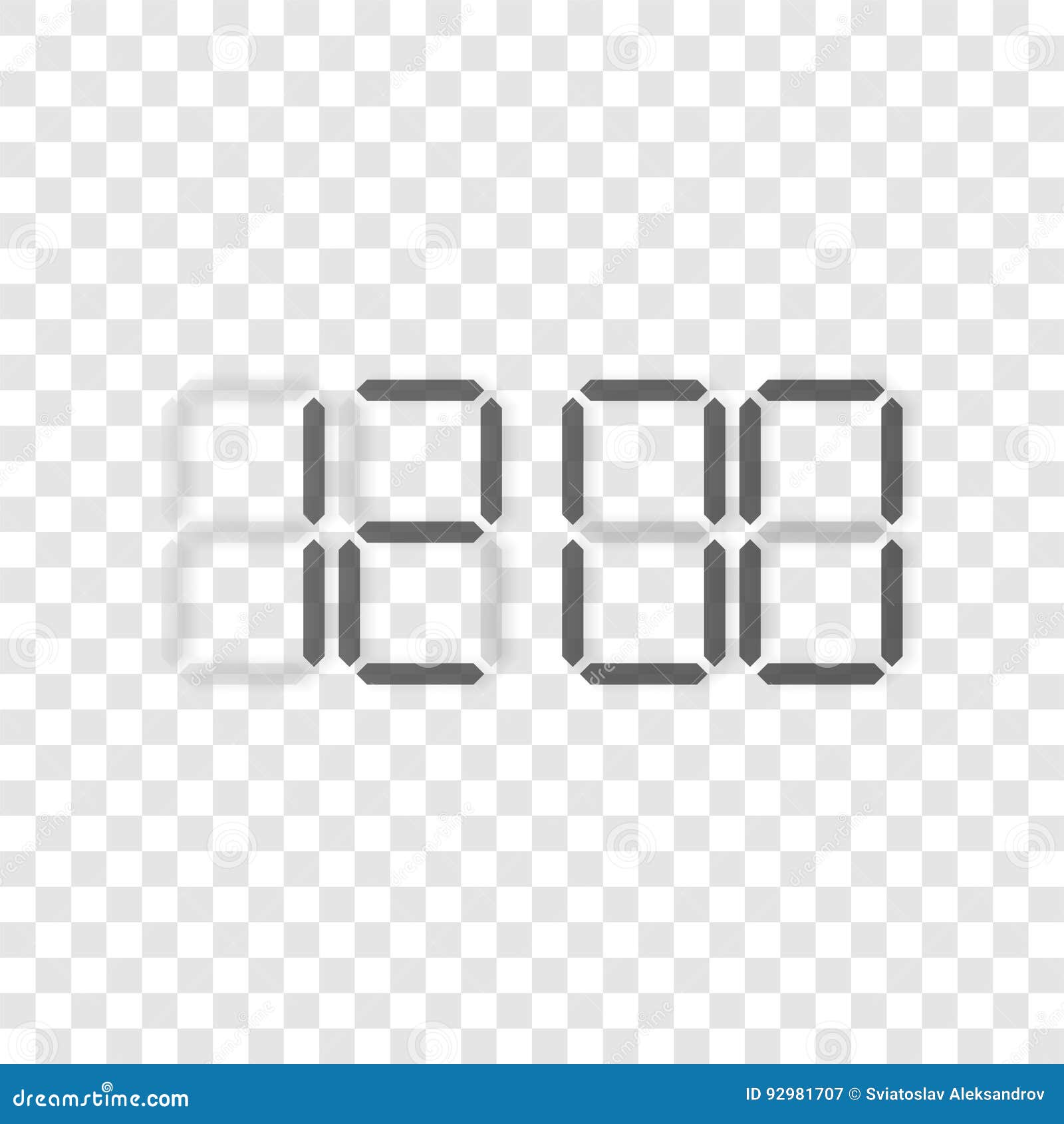 Digital Clock Vector Display Concept Stock Vector - Illustration of ...