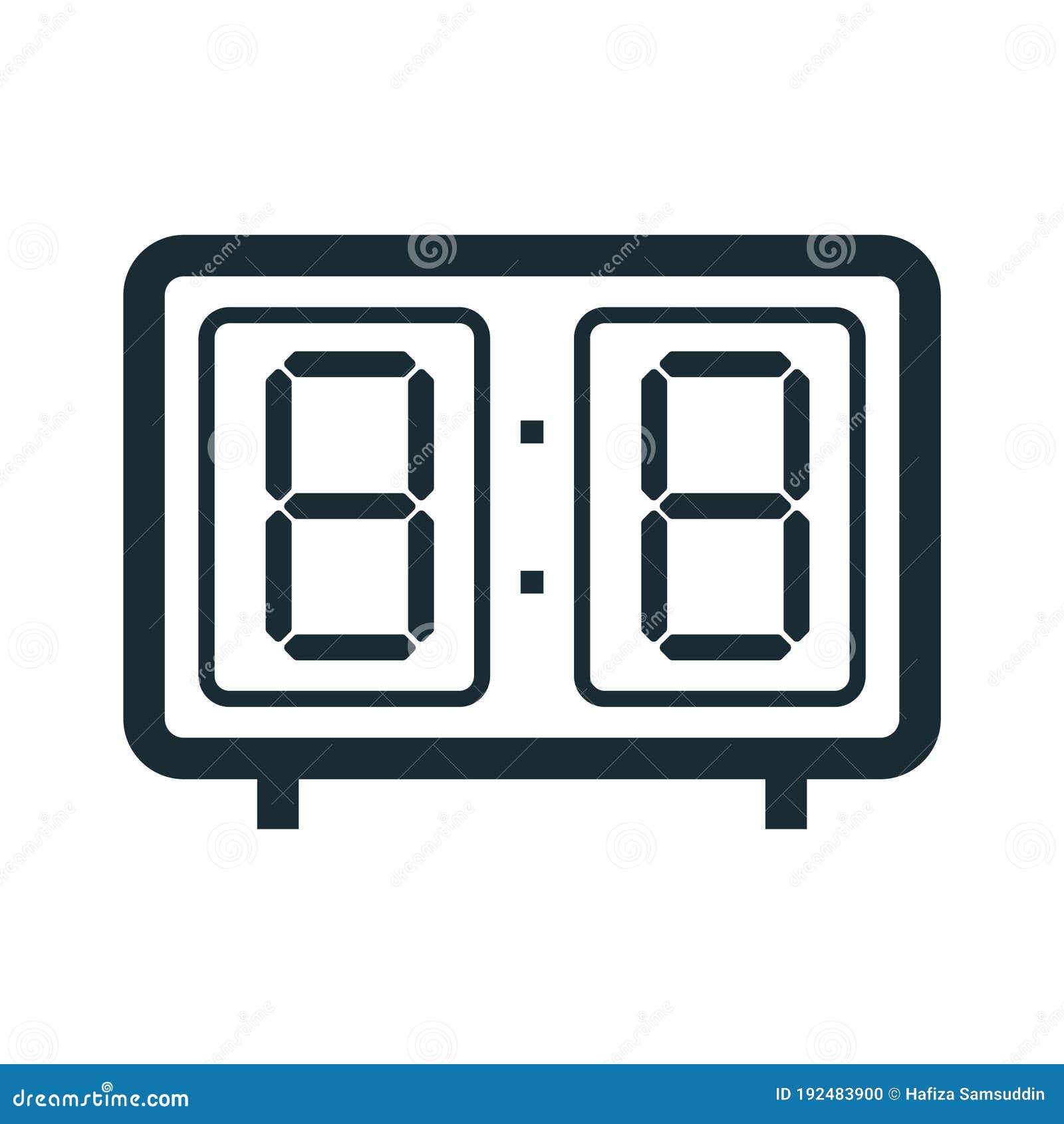 Digital Clock. Vector Illustration Decorative Design Stock Vector ...