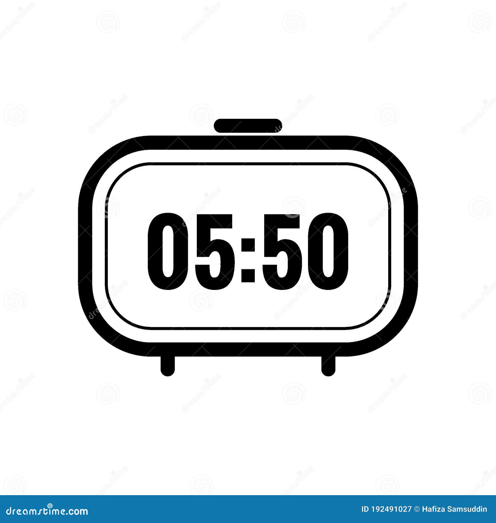 Digital Clock. Vector Illustration Decorative Design Stock Vector ...