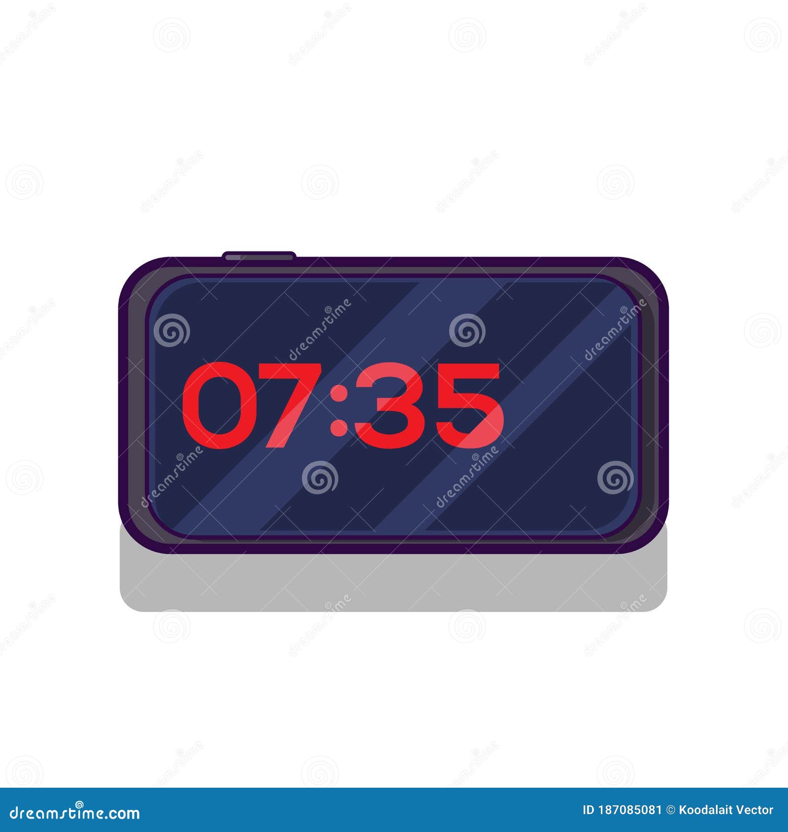 Digital Clock Vector Illustration Stock Vector - Illustration of ...