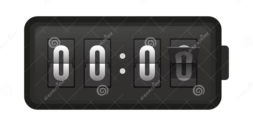 Digital Clock on White Background Stock Vector - Illustration of ...