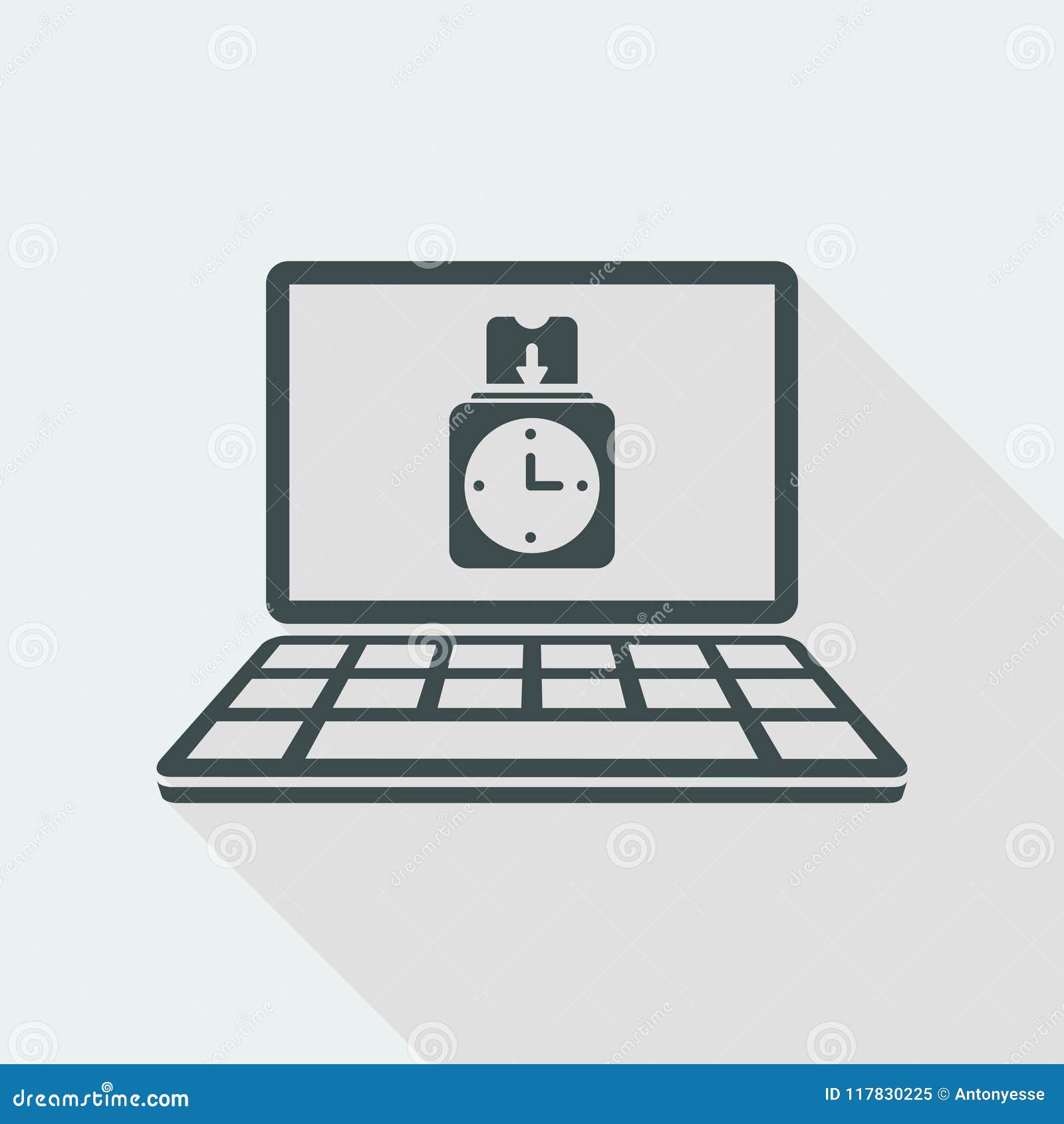 Digital Clocking-in Card - Vector Icon for Computer Website or ...