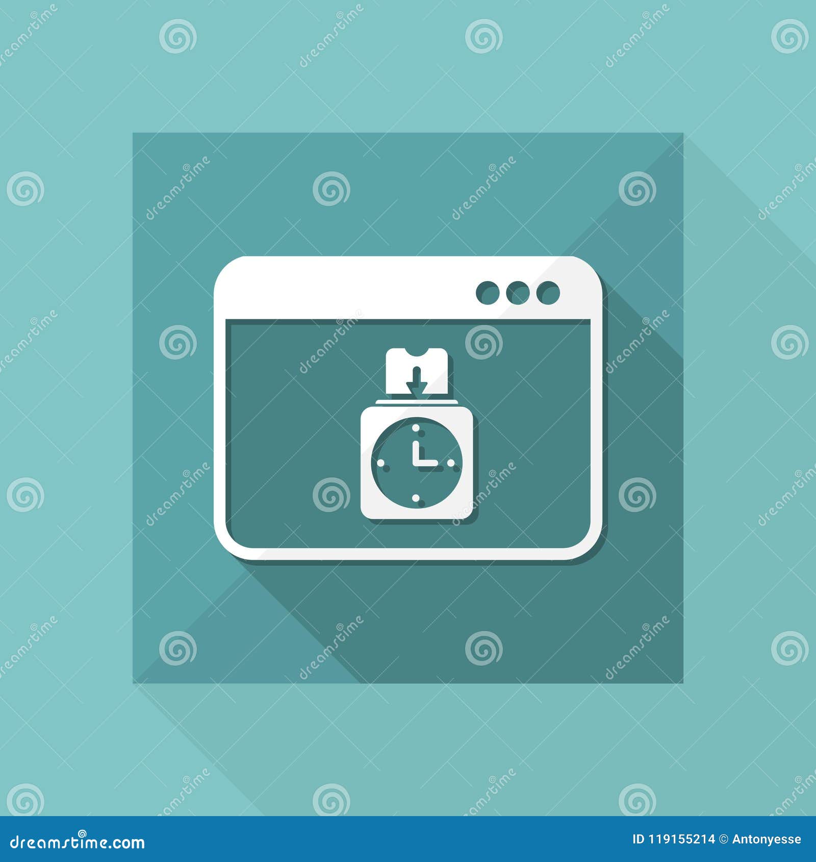 Digital Clocking-in Card - Vector Icon for Computer Website or ...
