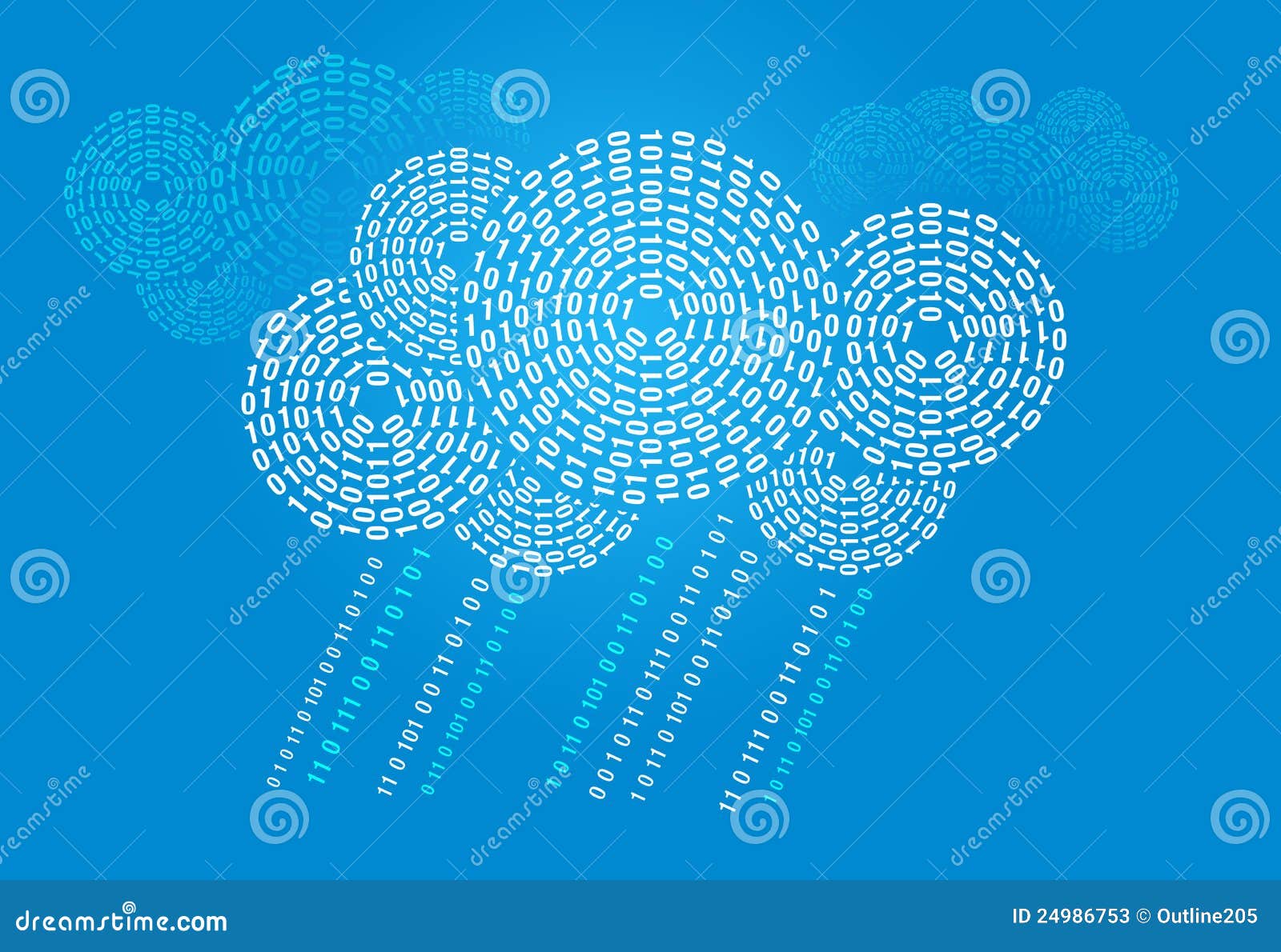Digital cloud stock illustration. Illustration of phone - 24986753