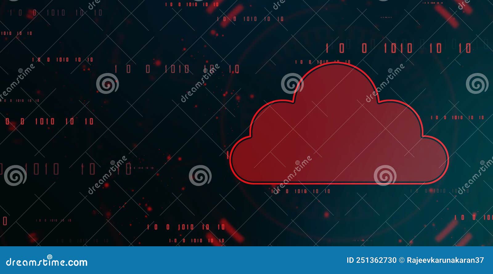 Digital Cloud Computing Concept Background.Cyber Technology, Internet Data Storage, Server ...