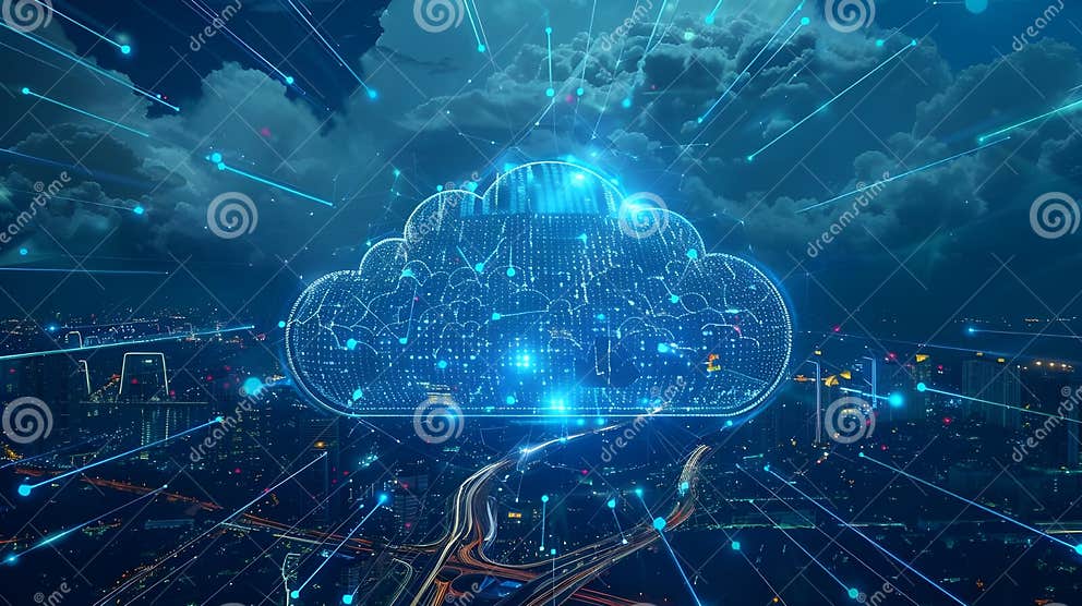 Digital Cloud Computing Cyber Security, Digital Data Network Protection, Future Technology ...