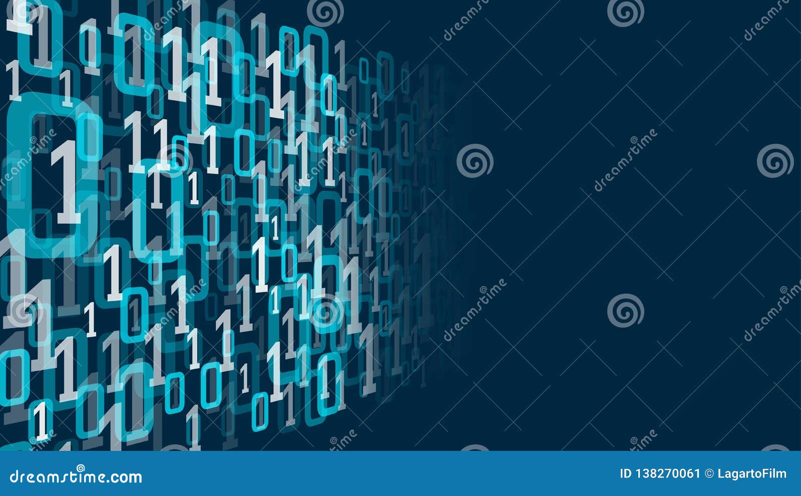 Digital Cloud Computing Numbers, Cyber Security Vector Concept Stock ...