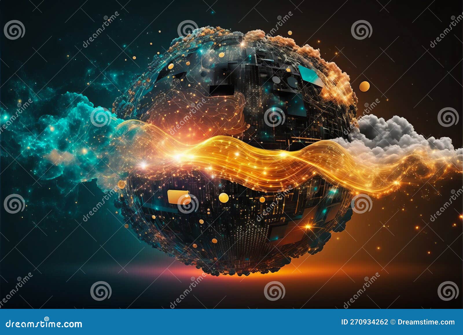 Digital Cloud Computing Technology Concept. Generative Ai Stock ... Digital Cloud Computing Technology Concept. Generative Ai Stock ...