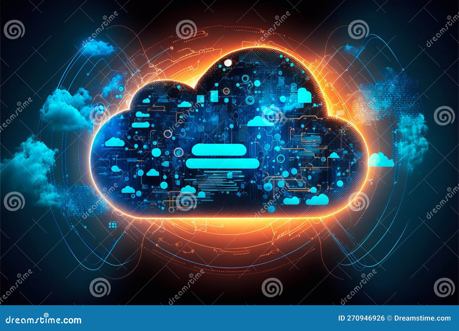 Digital Cloud Computing Technology Concept. Generative Ai Stock ... Digital Cloud Computing Technology Concept. Generative Ai Stock ...