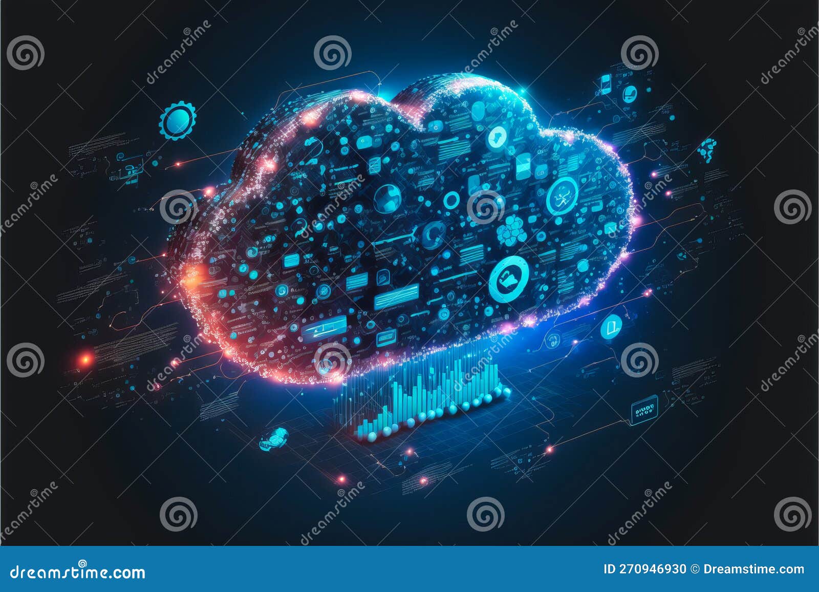 Digital Cloud Computing Technology Concept. Generative Ai Stock ... Digital Cloud Computing Technology Concept. Generative Ai Stock ...