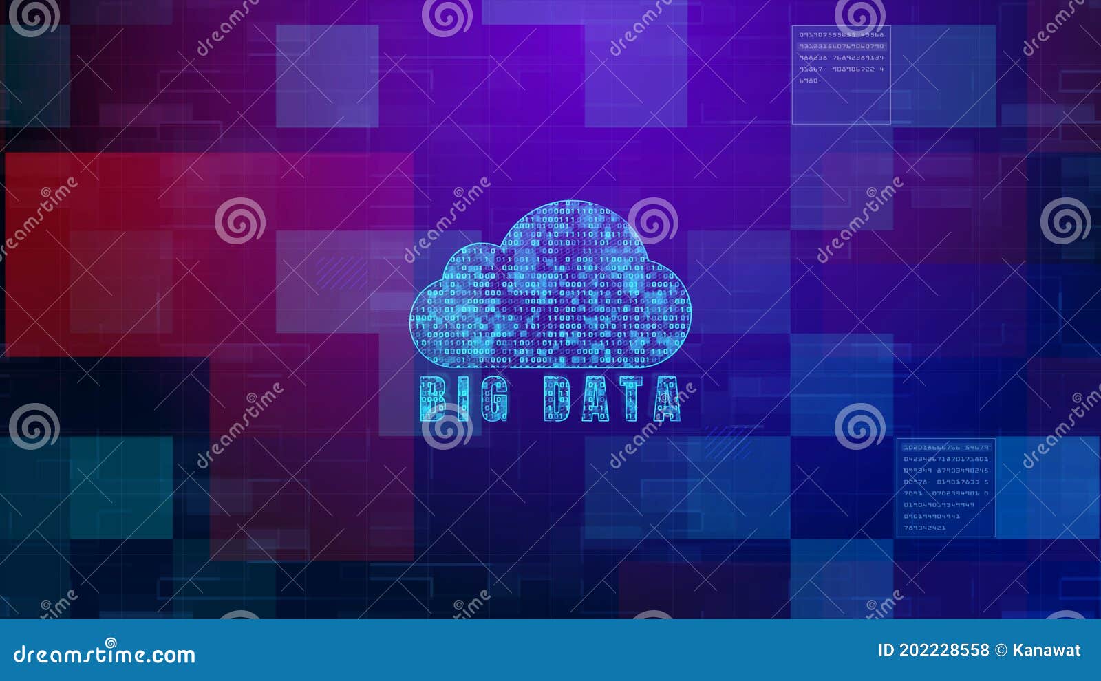 Digital Cloud Computing, Technology Digital Data Futuristic Abstract ...