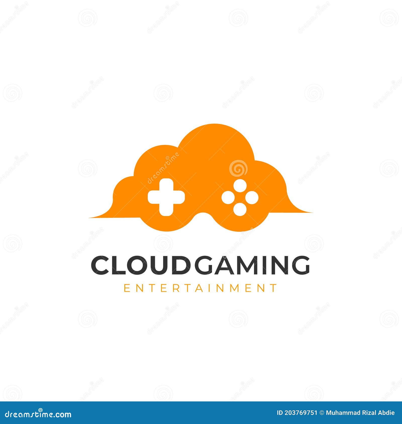 Digital Cloud Gaming Computer Logo, Game Streaming Technology Logo Icon ...