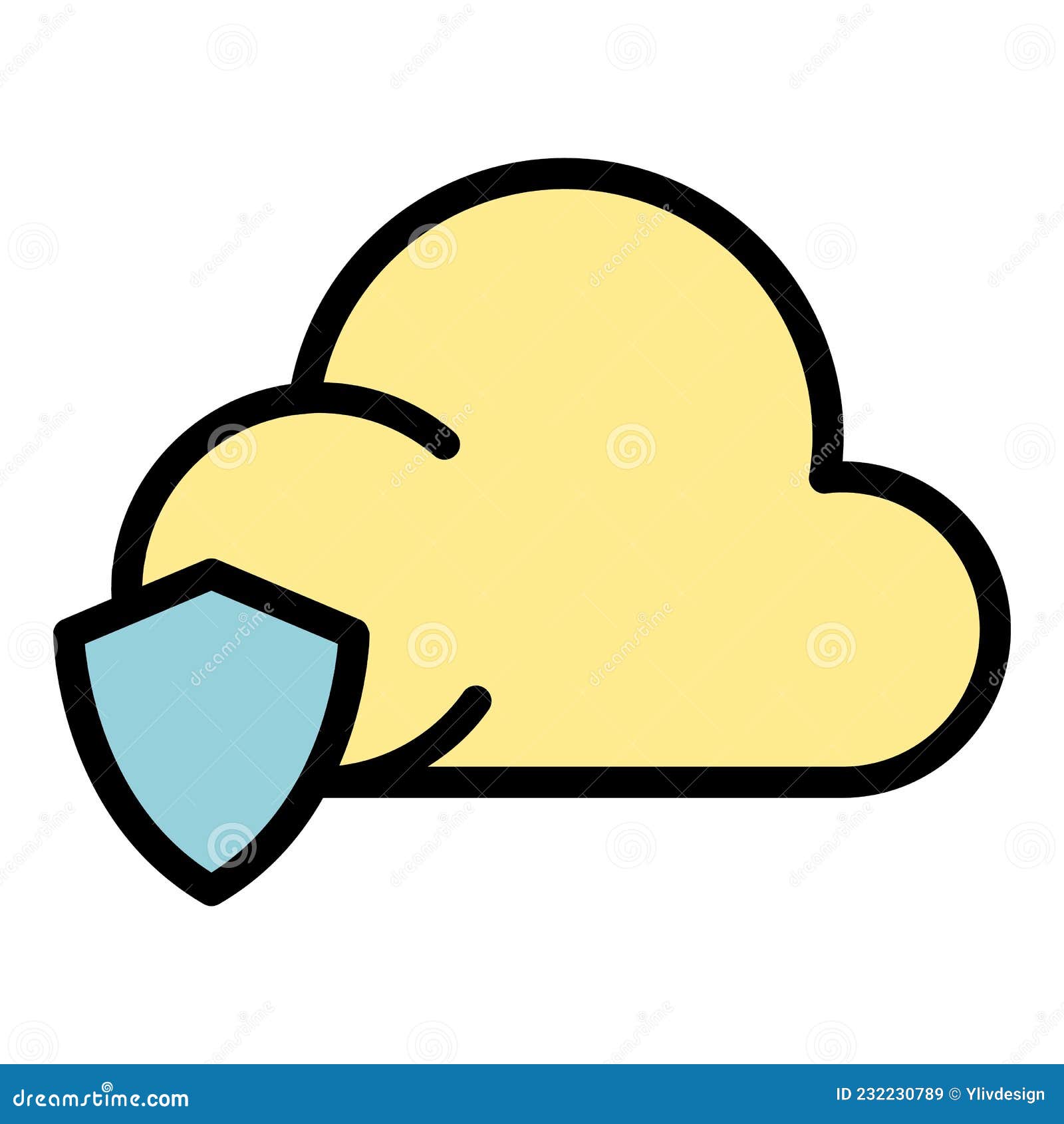 Digital Cloud Interface Icon Color Outline Vector Stock Vector ...