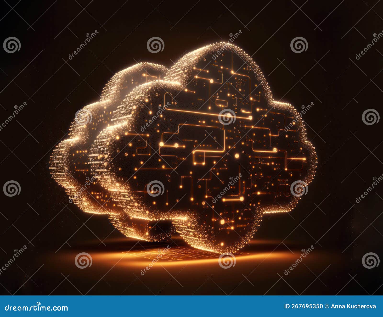 A Digital Cloud Made of Circuit Board, Symbolizing the Vast Potential ...