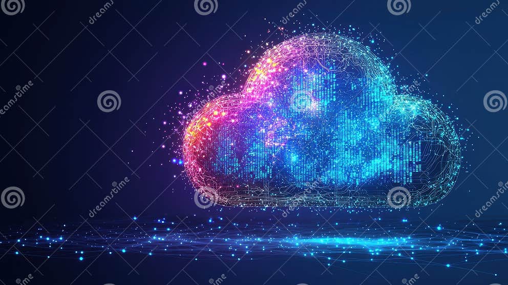 Digital Cloud Network Transformation Global Graphic Design Virtual ...