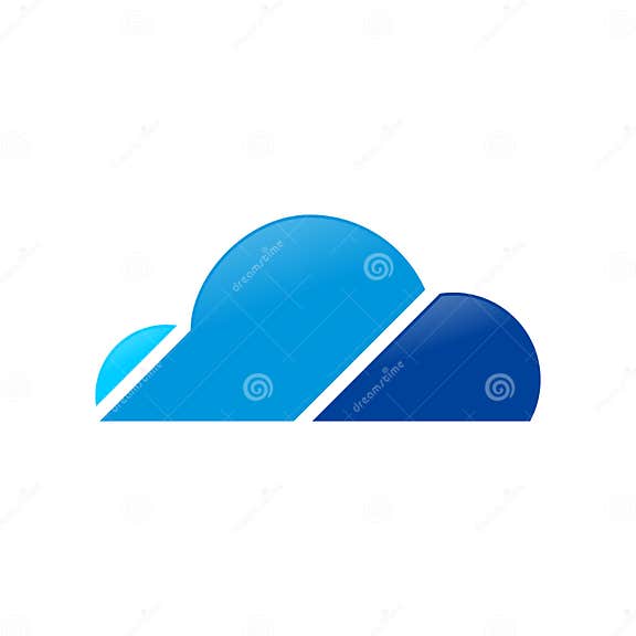 Digital Cloud Patform Symbol Logo Design Stock Vector - Illustration of ...
