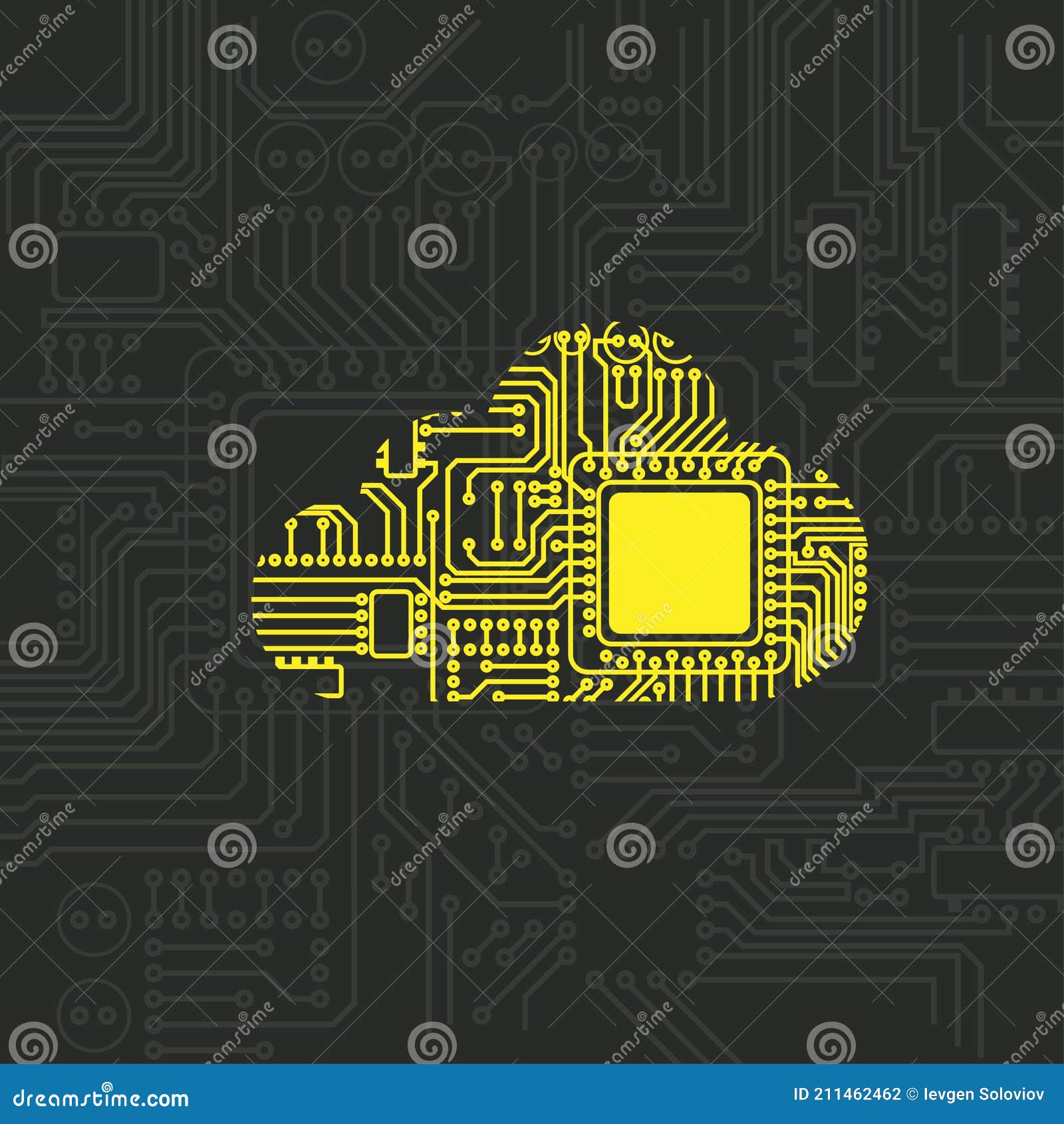 Digital Cloud Security Pattern Stock Vector - Illustration of ...