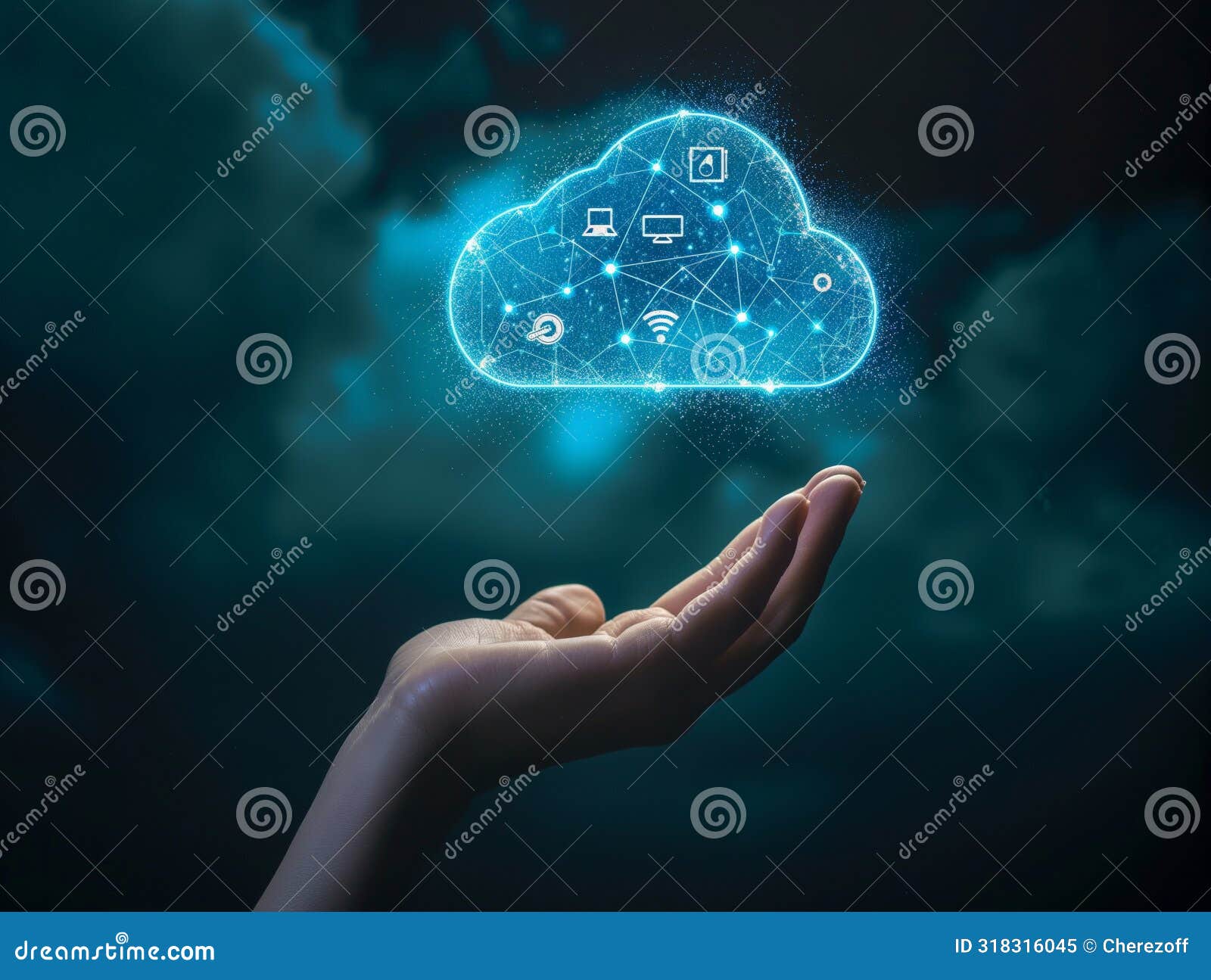 Digital Cloud Technology Concept Stock Image - Image of software ...