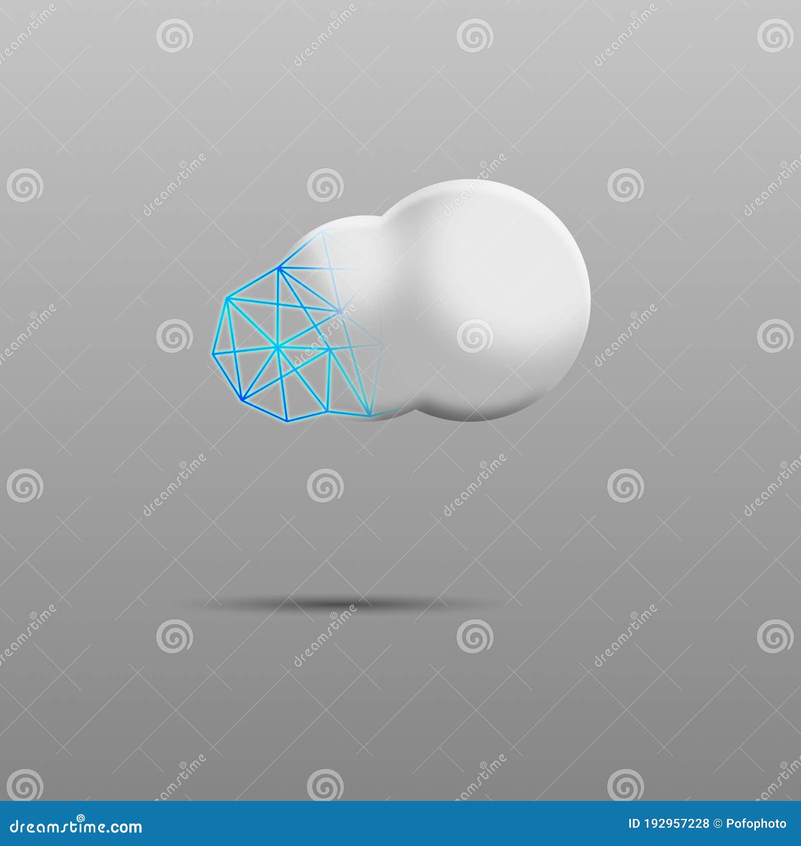 Digital Cloud Vector Illustration Stock Vector - Illustration of ...