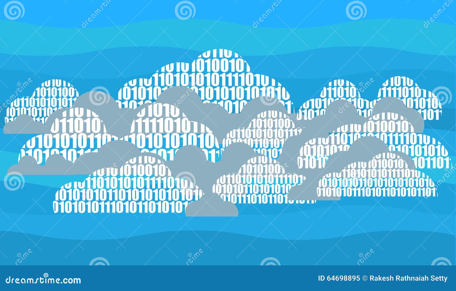 Digital cloud stock vector. Illustration of online, cloud - 64698895