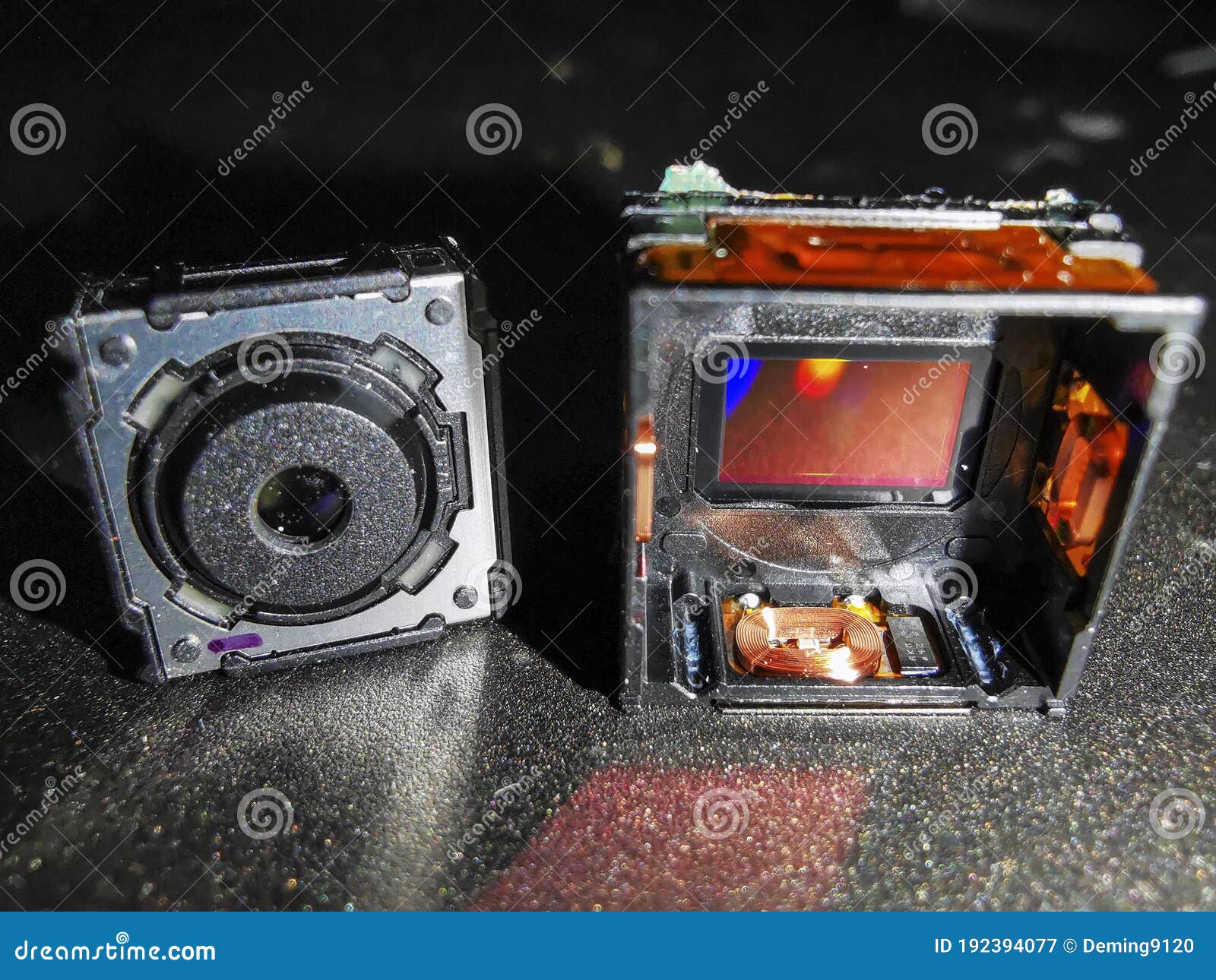 Digital CMOS Sensor and Lens from Phone Camera Stock Image - Image of ...