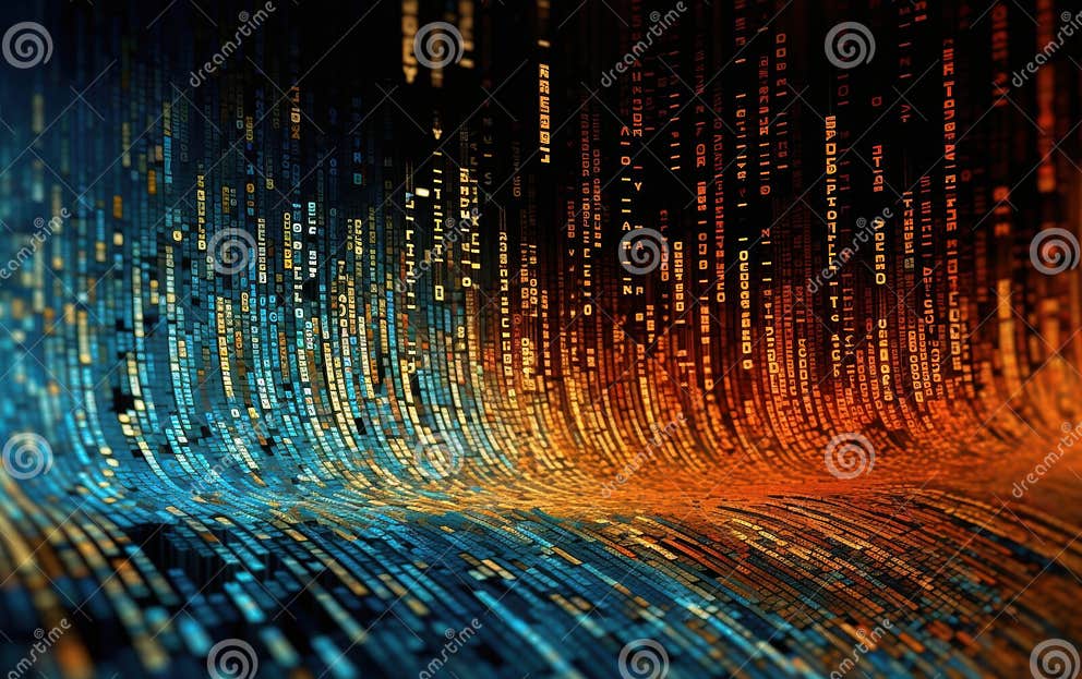 Digital Code Background. Created by Generative Artificial Intelligence ...