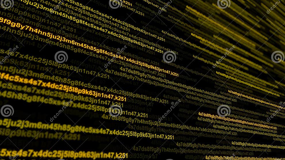 Digital Code Background. Matrix Style Program Stock Illustration - Illustration of network ...