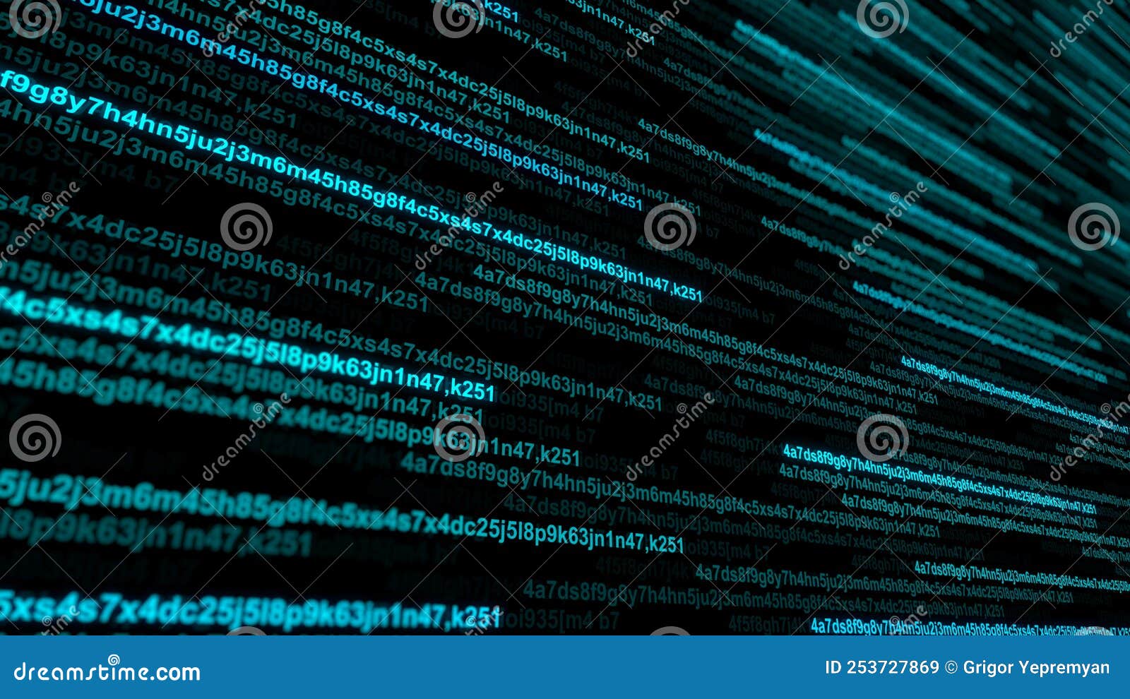 Digital Code Background. Matrix Style Program Stock Illustration - Illustration of data, text ...