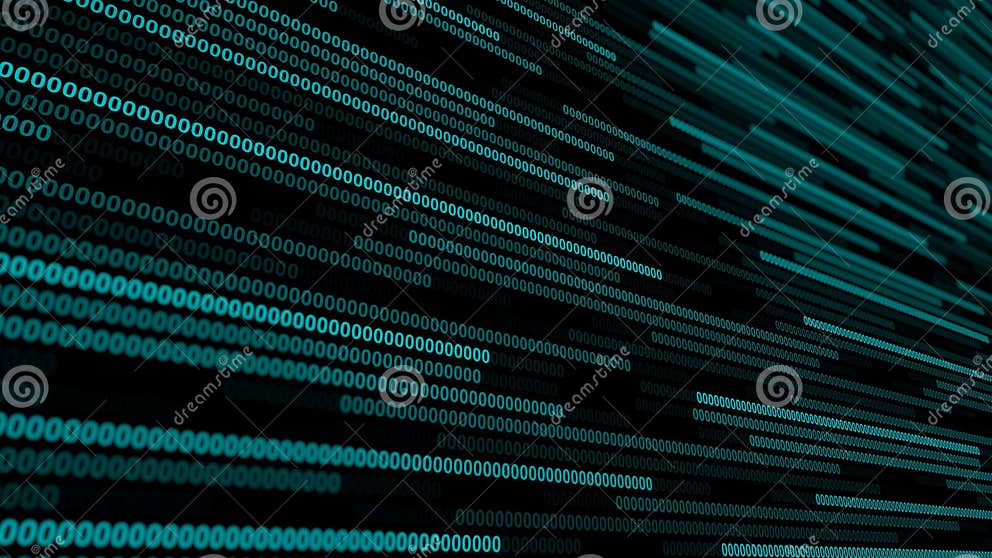 Digital Code Background. Matrix Style Program Stock Illustration ...