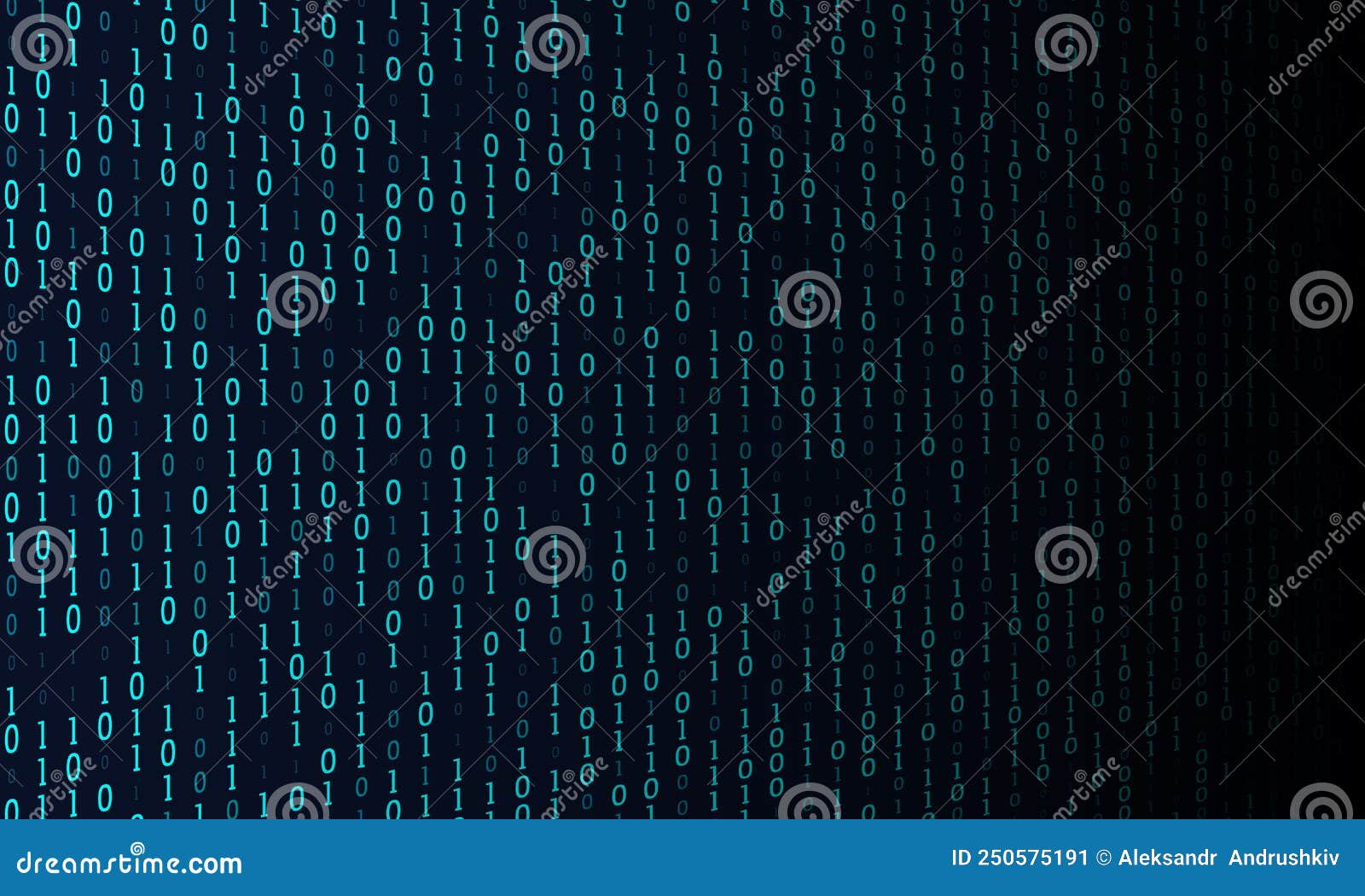 Binary code stock vector. Illustration of coding, matrix - 250575191