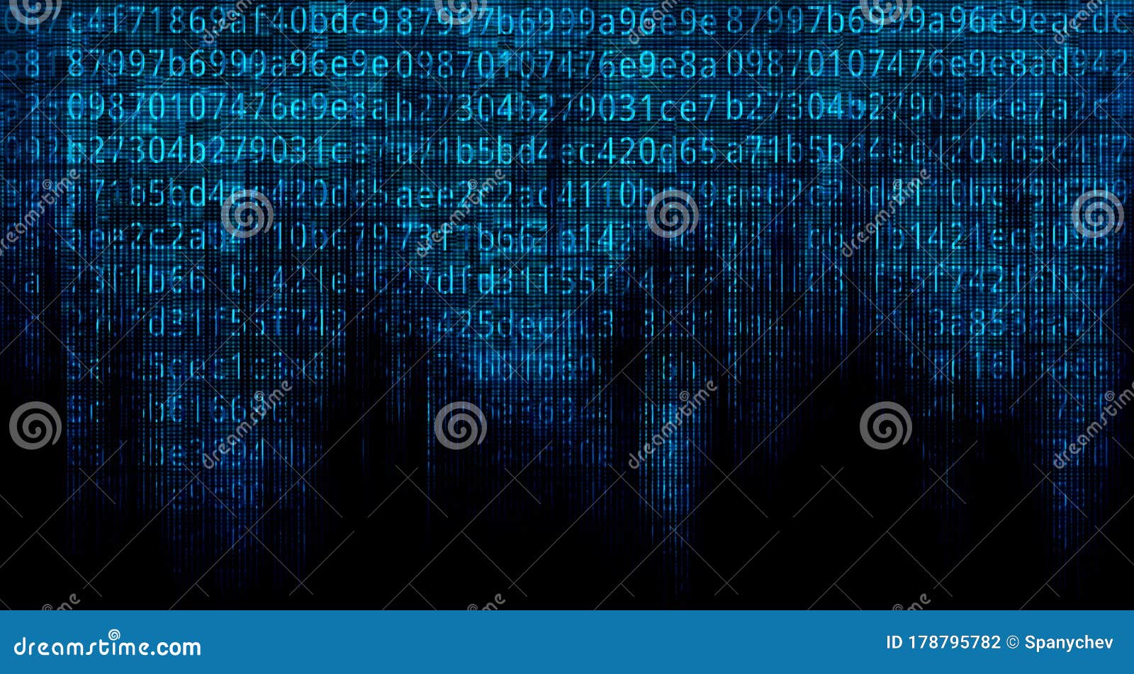 Digital Code on a Dark Blue Background - Image Related To Computers and ...