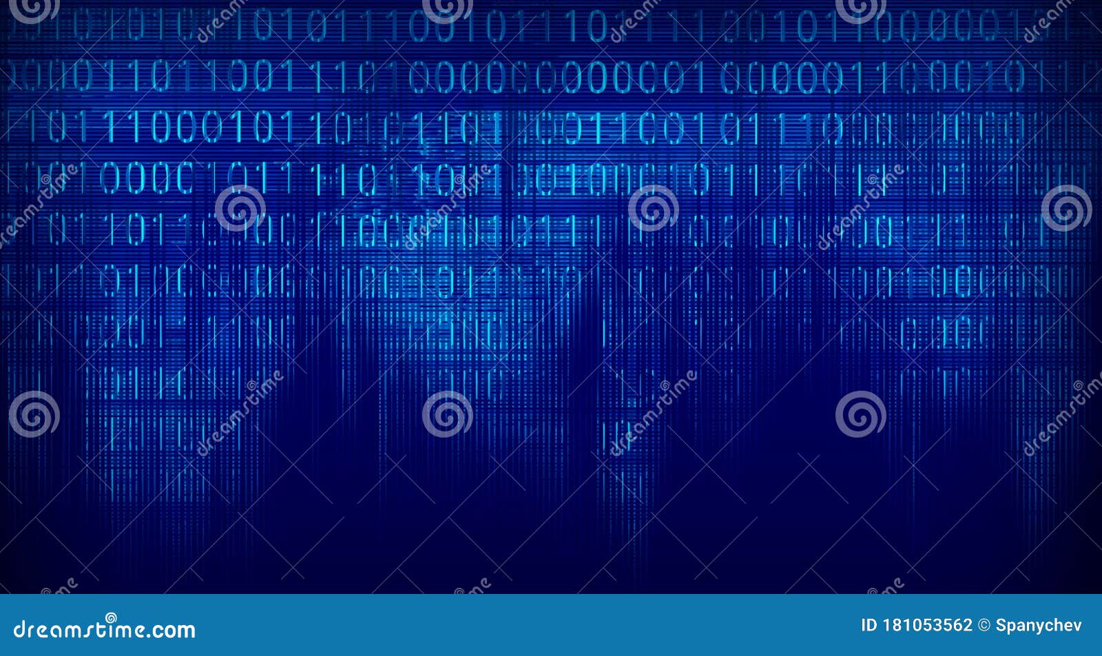 Digital Code on a Dark Blue Background - Image Related To Computers and ...