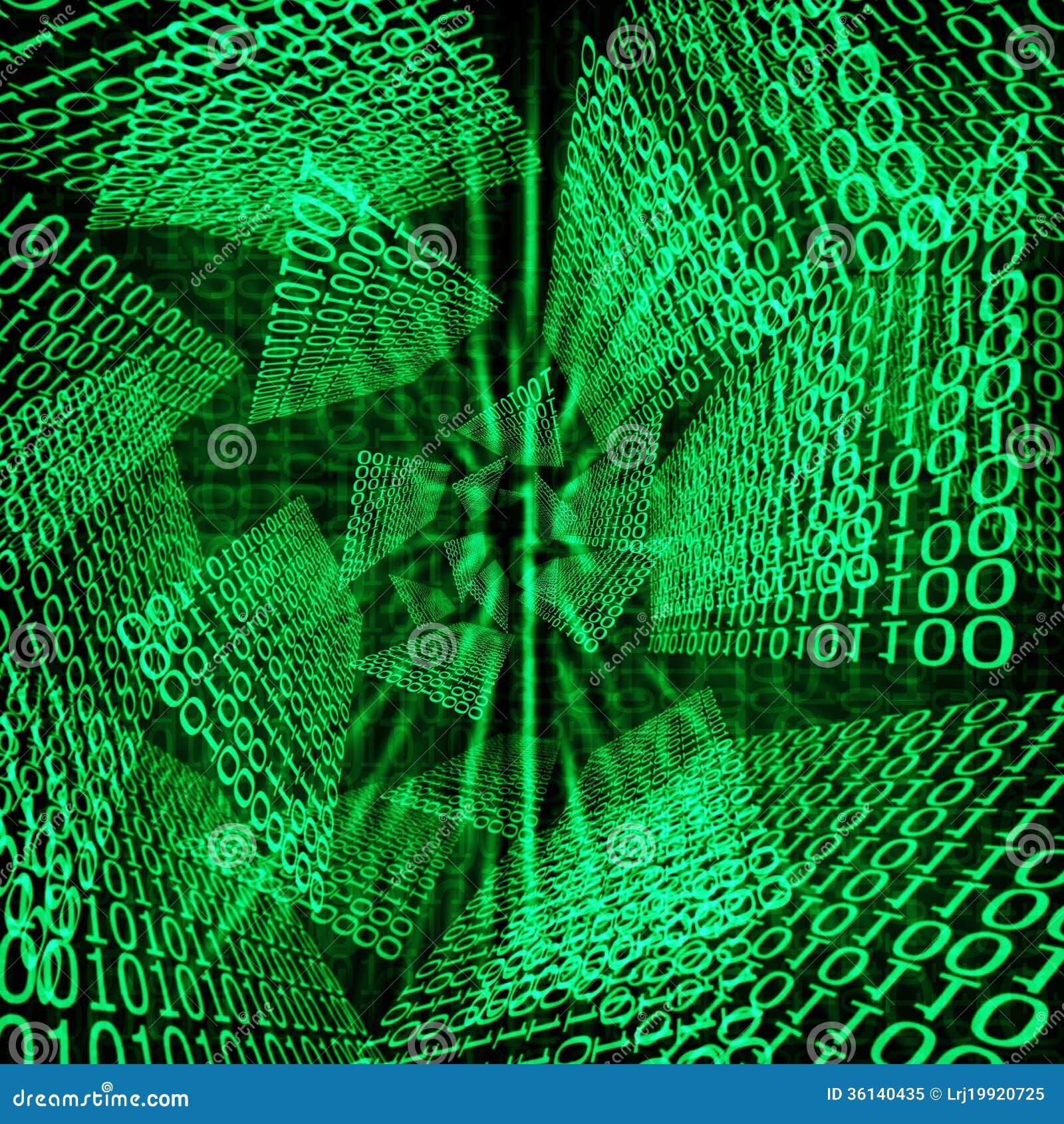 Digital code green stock illustration. Illustration of computing - 36140435