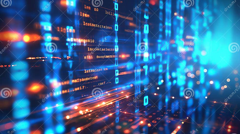 Digital Code Number 0 1 Abstract Background Coding Technology And Programming Stock 
