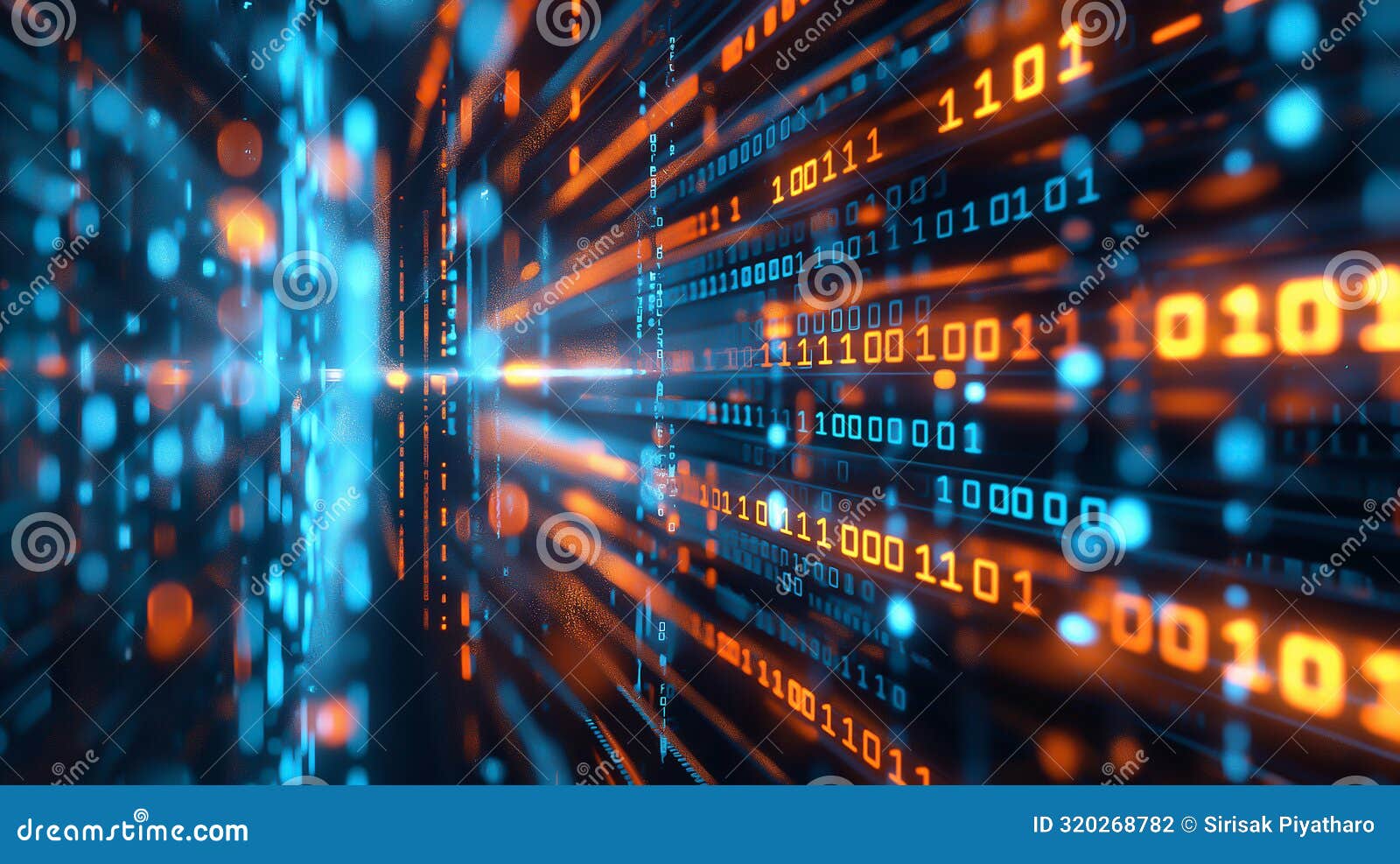 Digital Code Number 0 , 1 Abstract Background Stock Illustration - Illustration of pattern ...