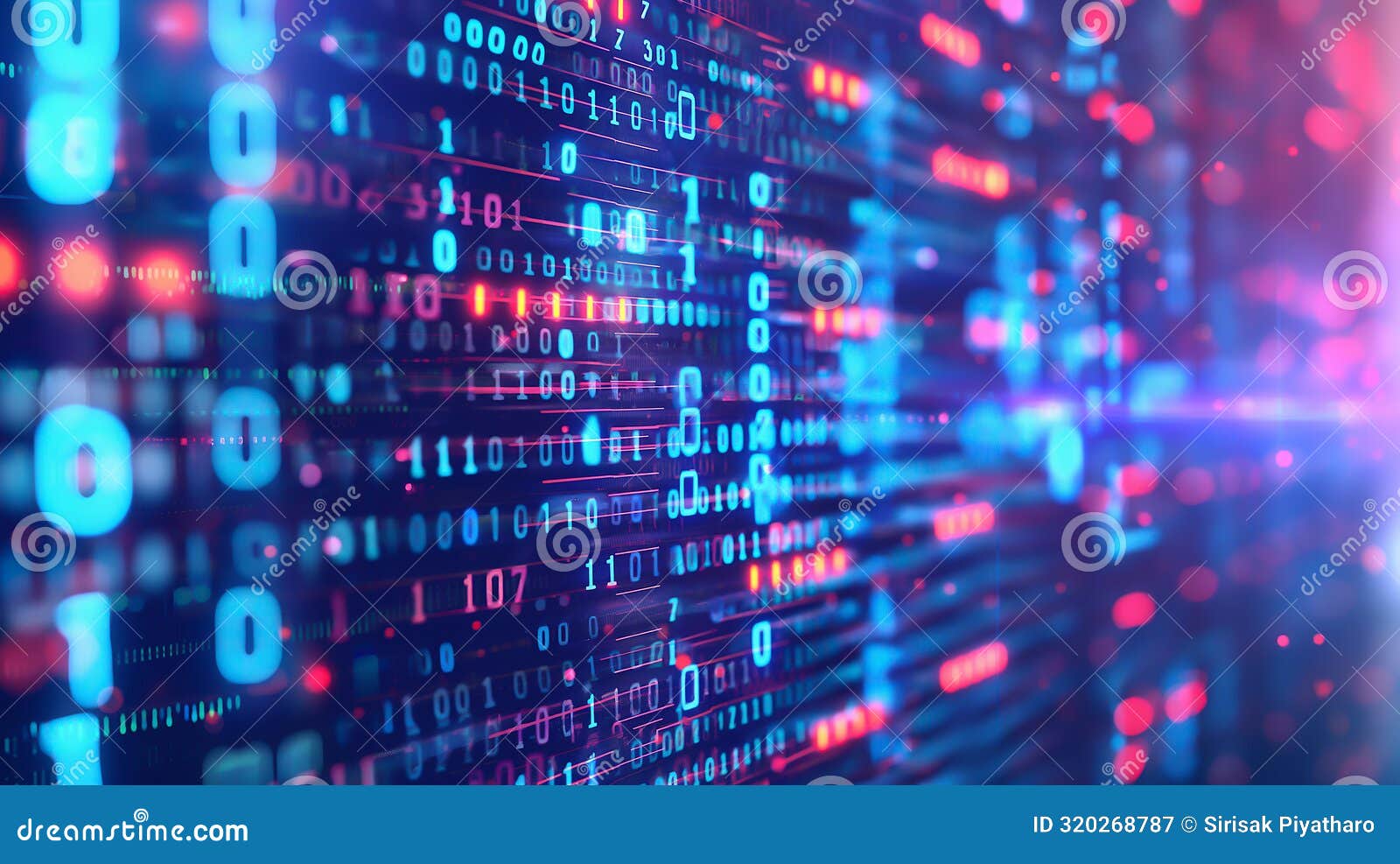 Digital Code Number 0 , 1 Abstract Background Stock Illustration - Illustration of business ...