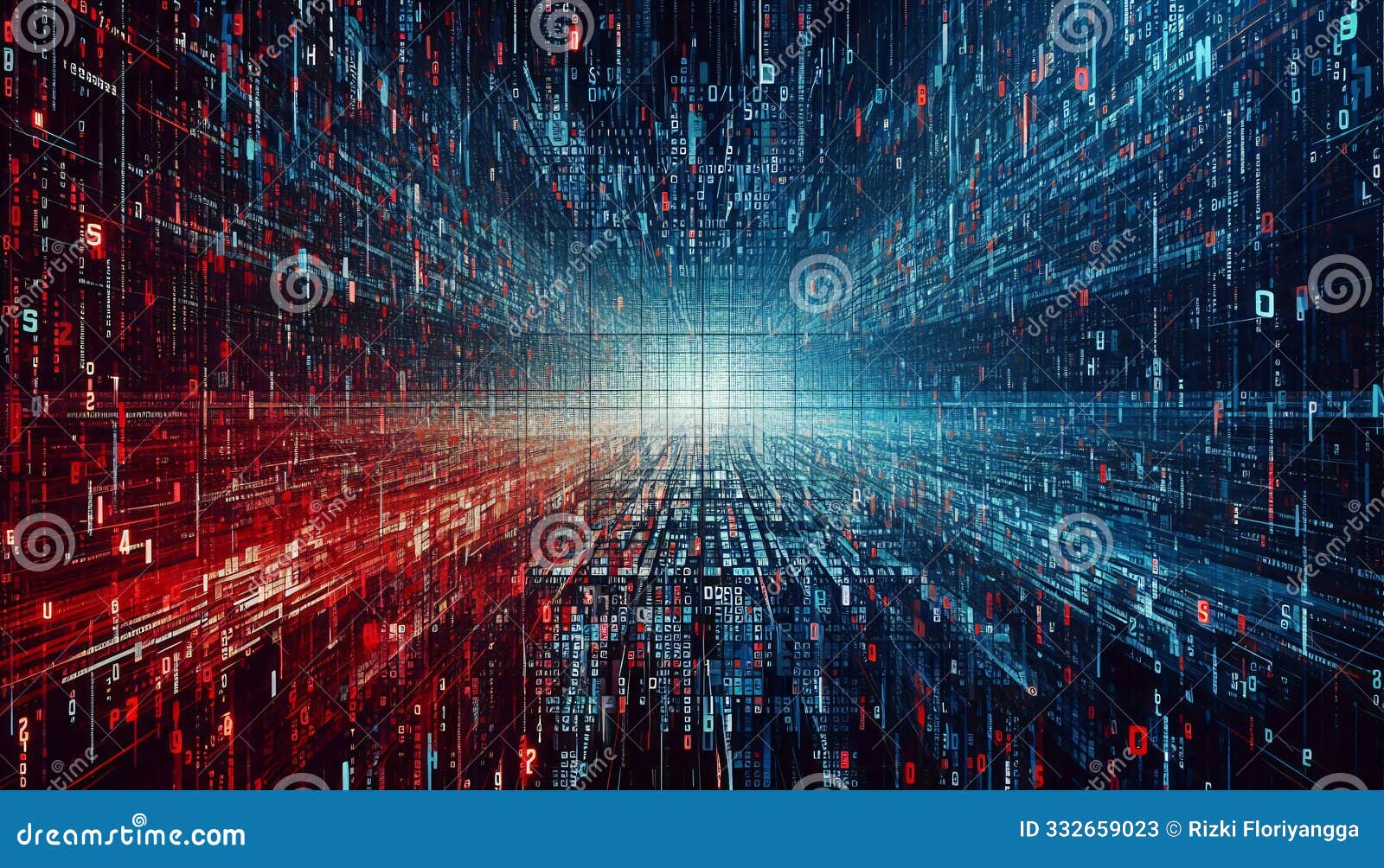 Digital Code Number Abstract Background, Represent Coding Technology and Programming ...