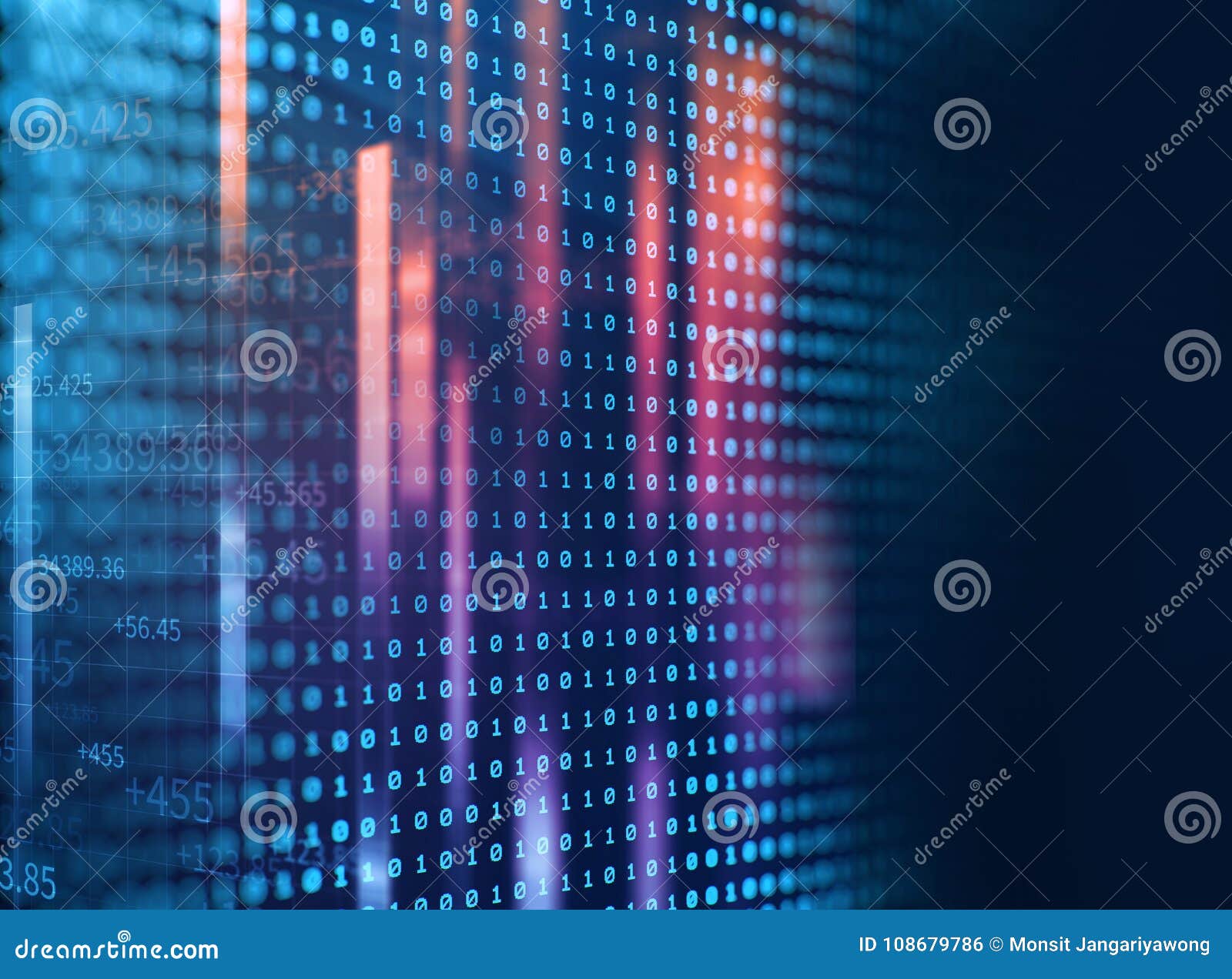 Digital Code Number Abstract Technology Background Stock Illustration - Illustration of computer ...