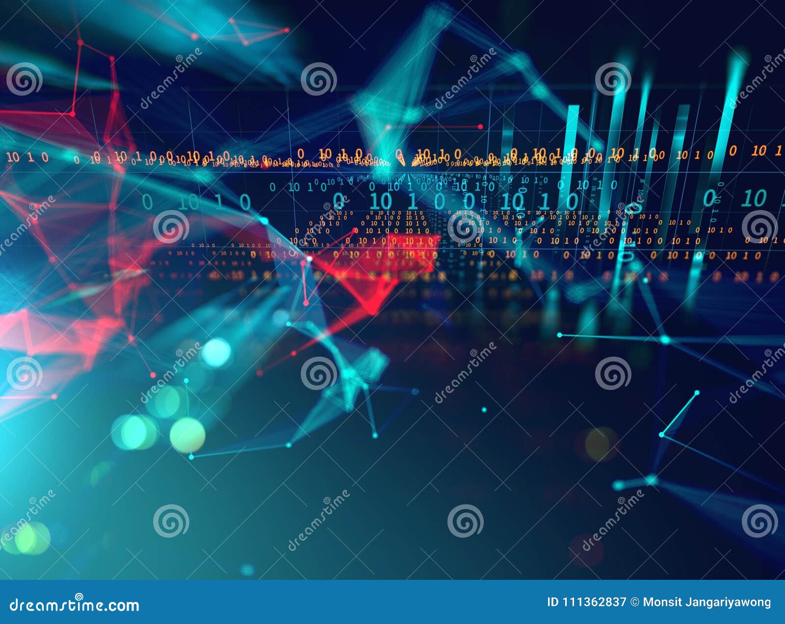 Digital Code Number Abstract Technology Background Stock Illustration ...