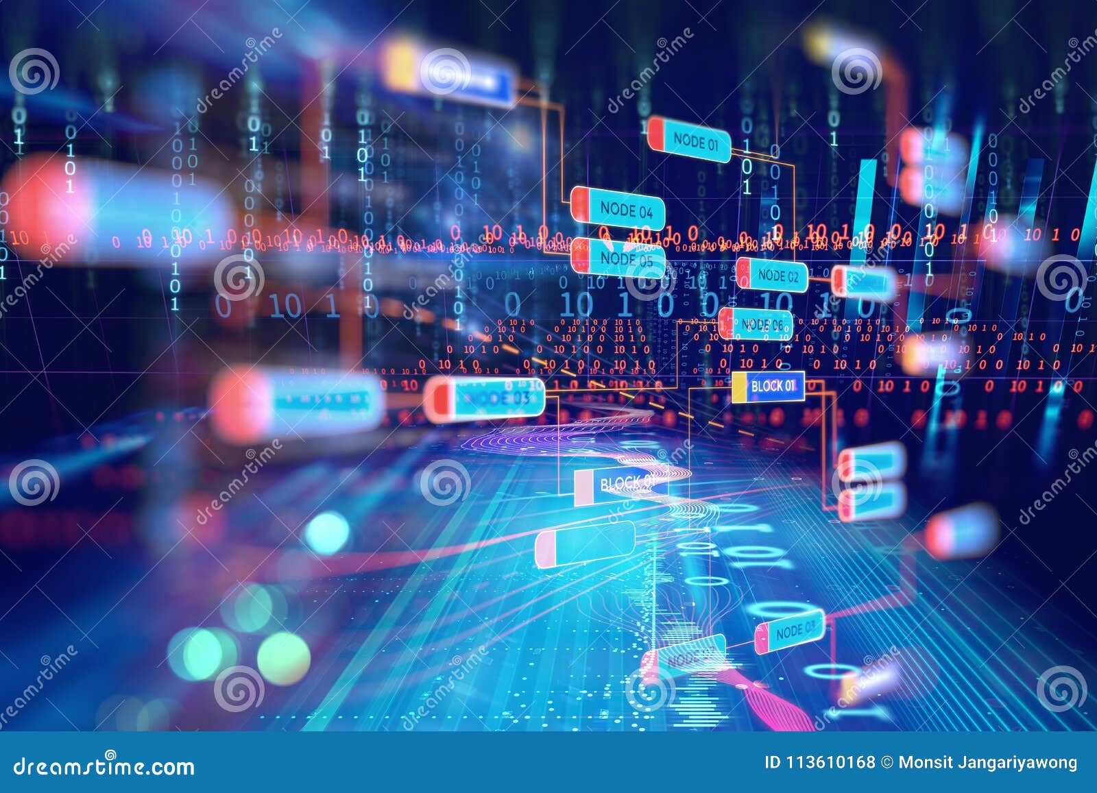 Digital Code Number Abstract Technology Background Stock Illustration ...