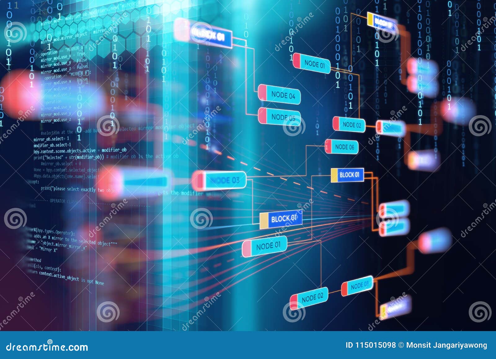Digital Code Number Abstract Technology Background Stock Illustration ...