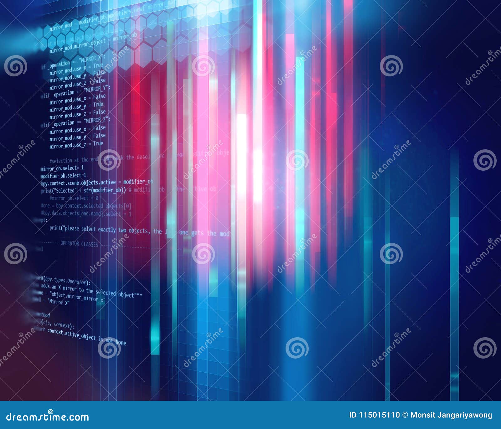 Digital Code Number Abstract Technology Background Stock Illustration - Illustration of computer ...