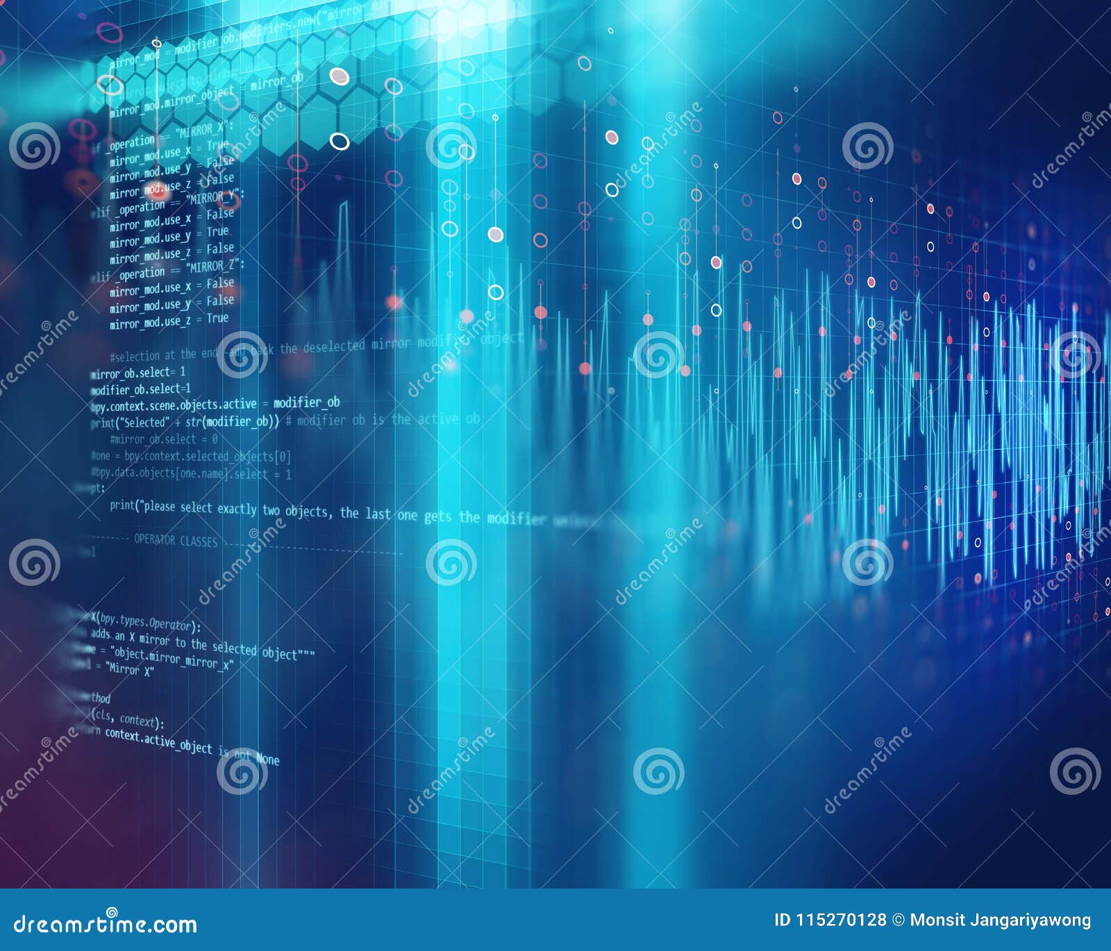 Digital Code Number Abstract Technology Background Stock Illustration ...