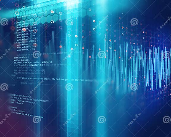 Digital Code Number Abstract Technology Background Stock Illustration ...