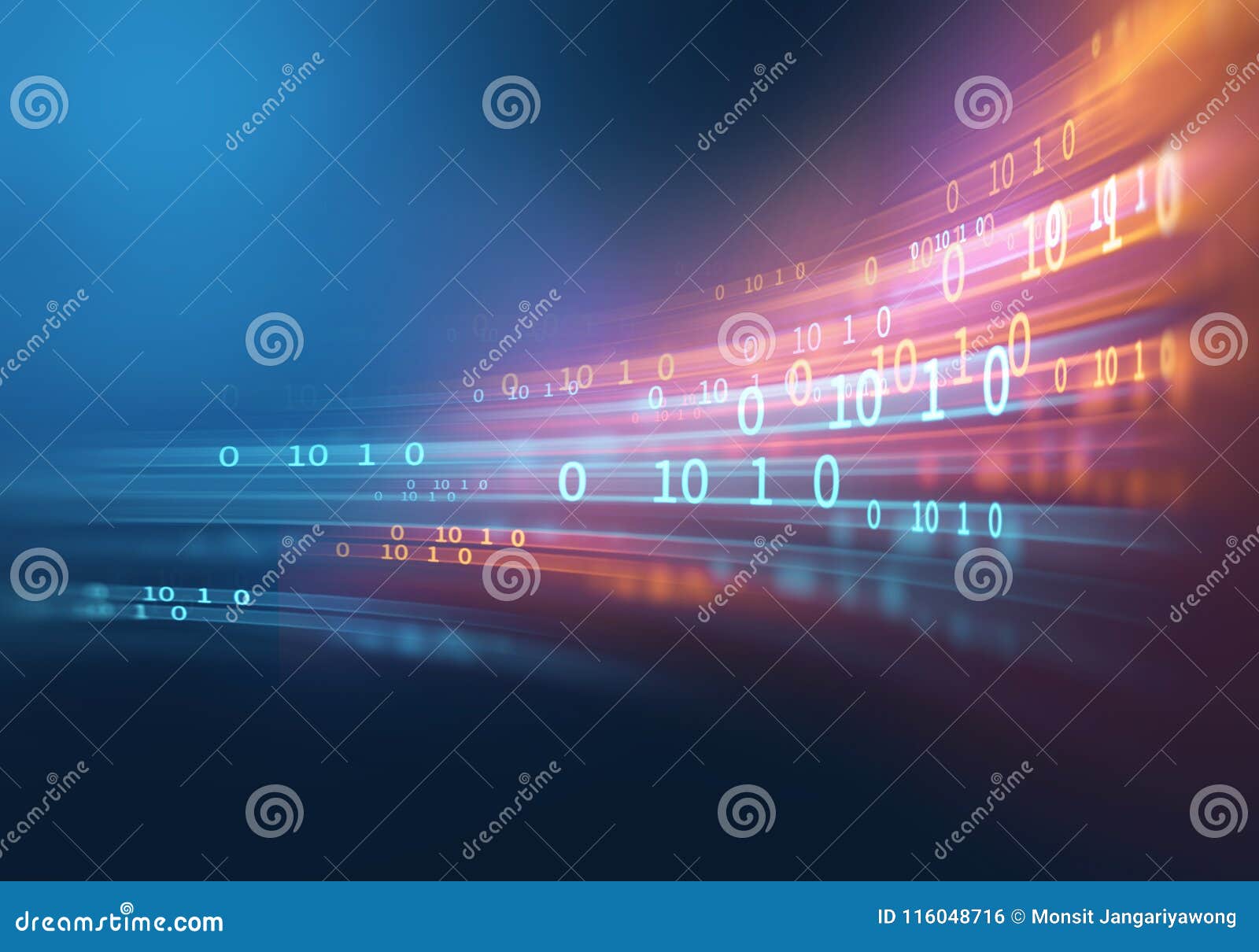 Digital Code Number Abstract Technology Background Stock Illustration - Illustration of concept ...