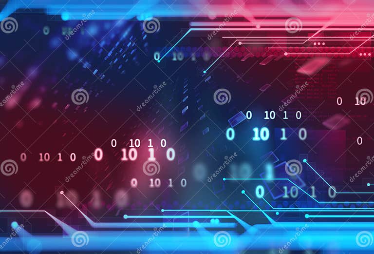 Digital Code Number Abstract Technology Background Stock Illustration - Illustration of detail ...