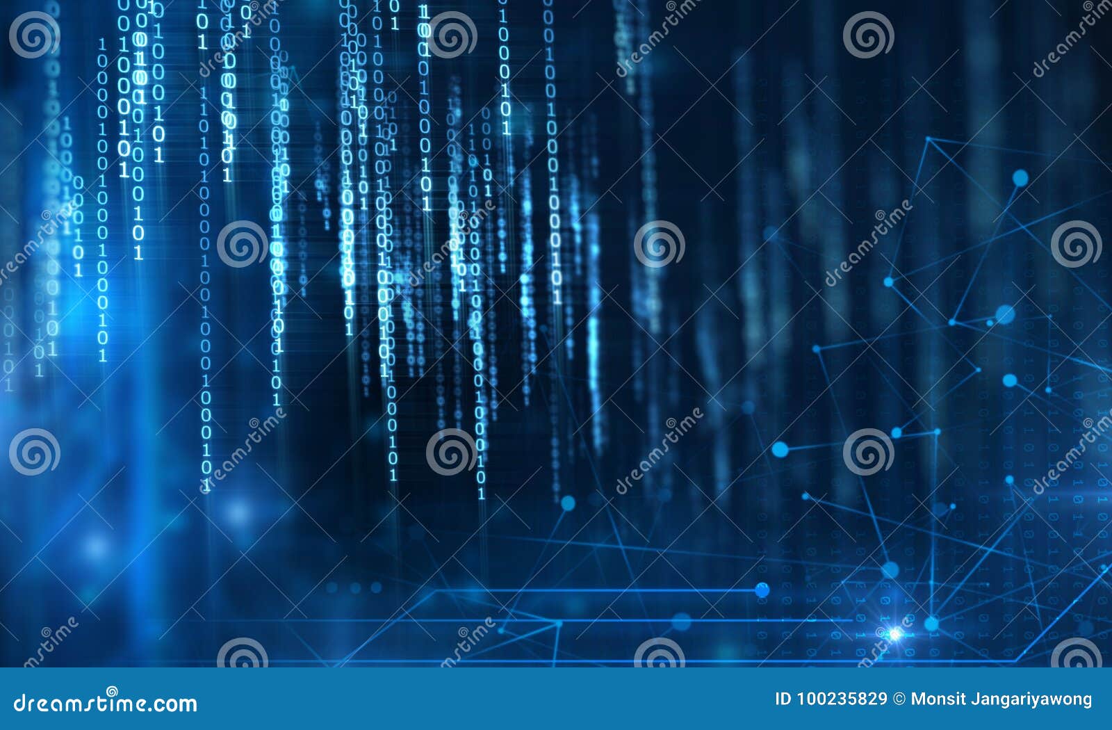 Digital Code Number Abstract Technology Background Stock Illustration ...