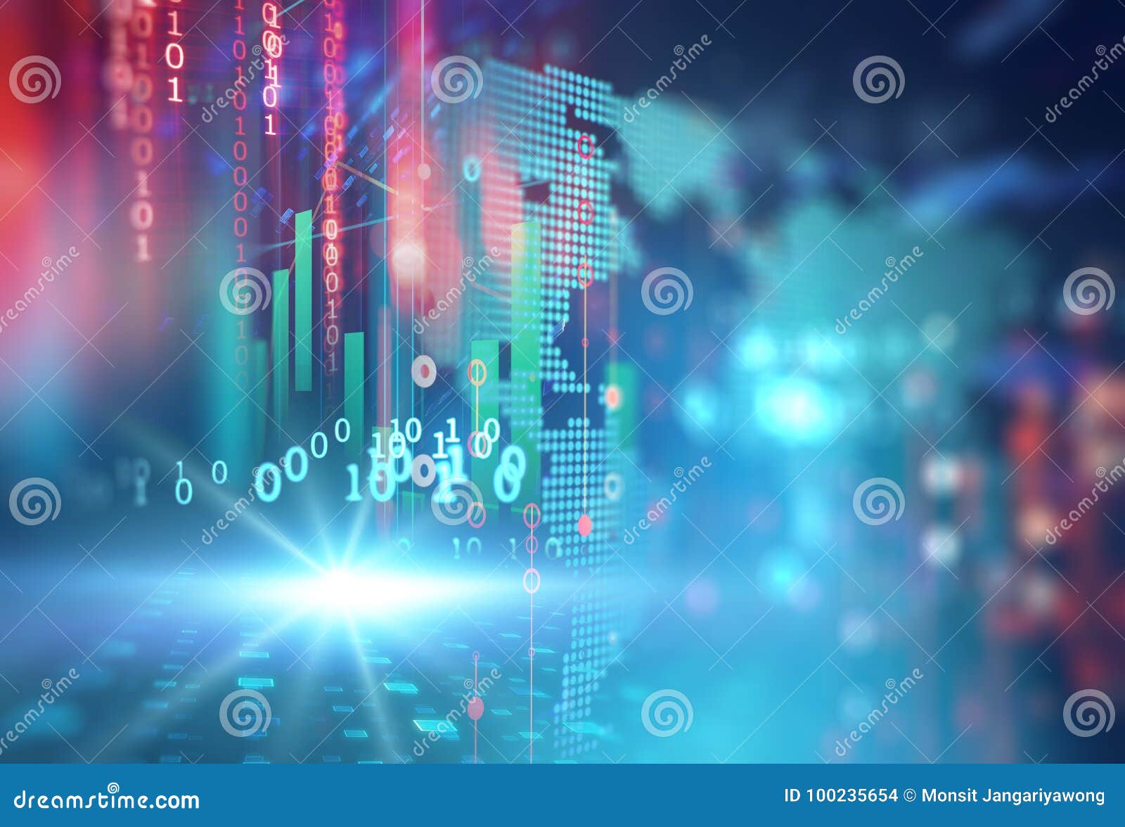 Digital Code Number Abstract Technology Background Stock Illustration ...